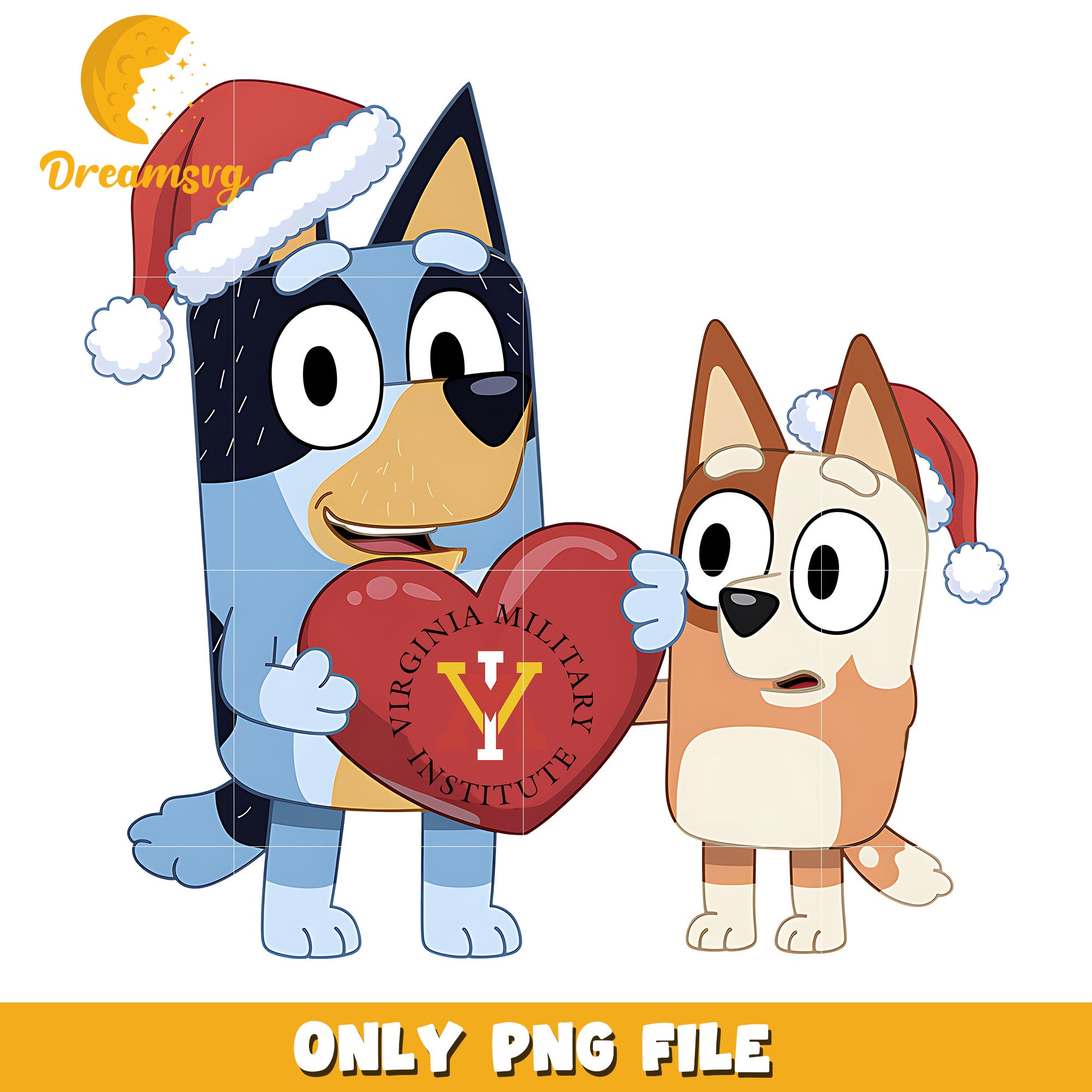 Bluey Bingo heart logo ncaa png, VMI Keydets png, ncaa png – DreamSVG Store