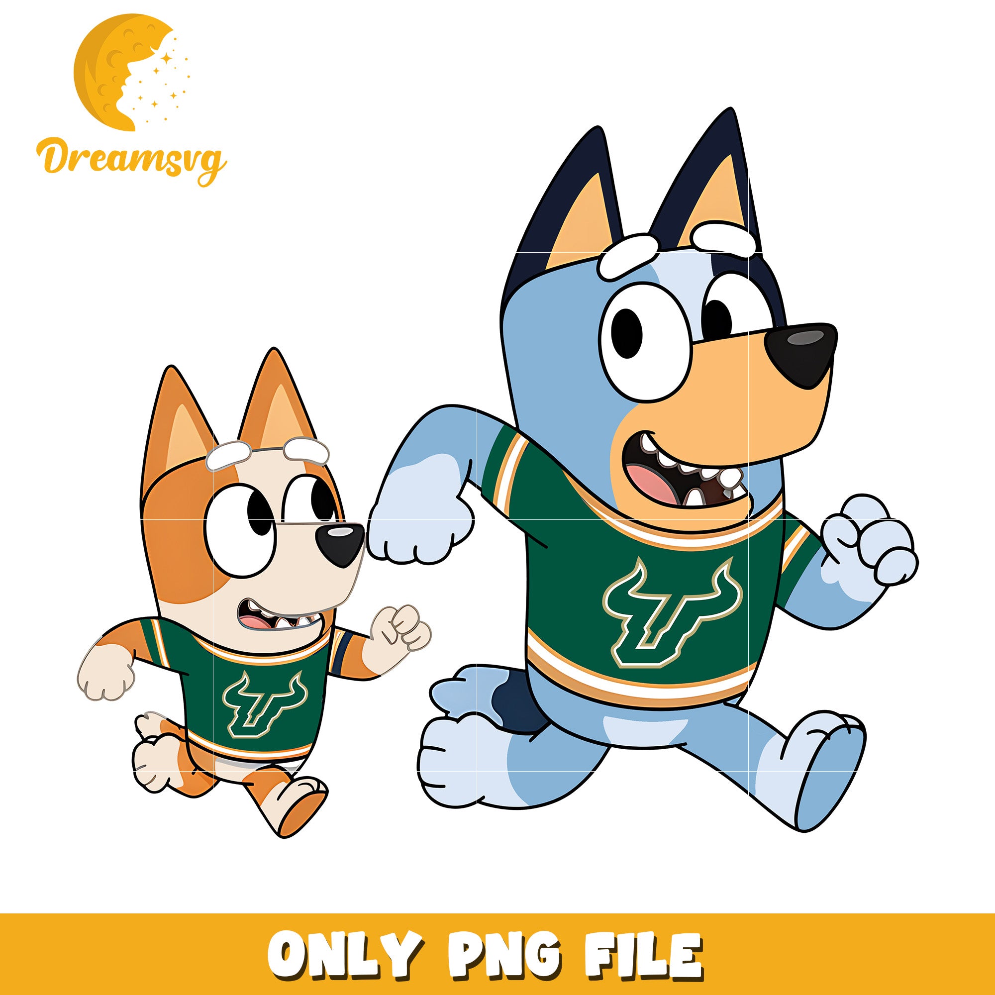 Bluey Bingo running png, South Florida Bulls png, ncaa png – DreamSVG Store