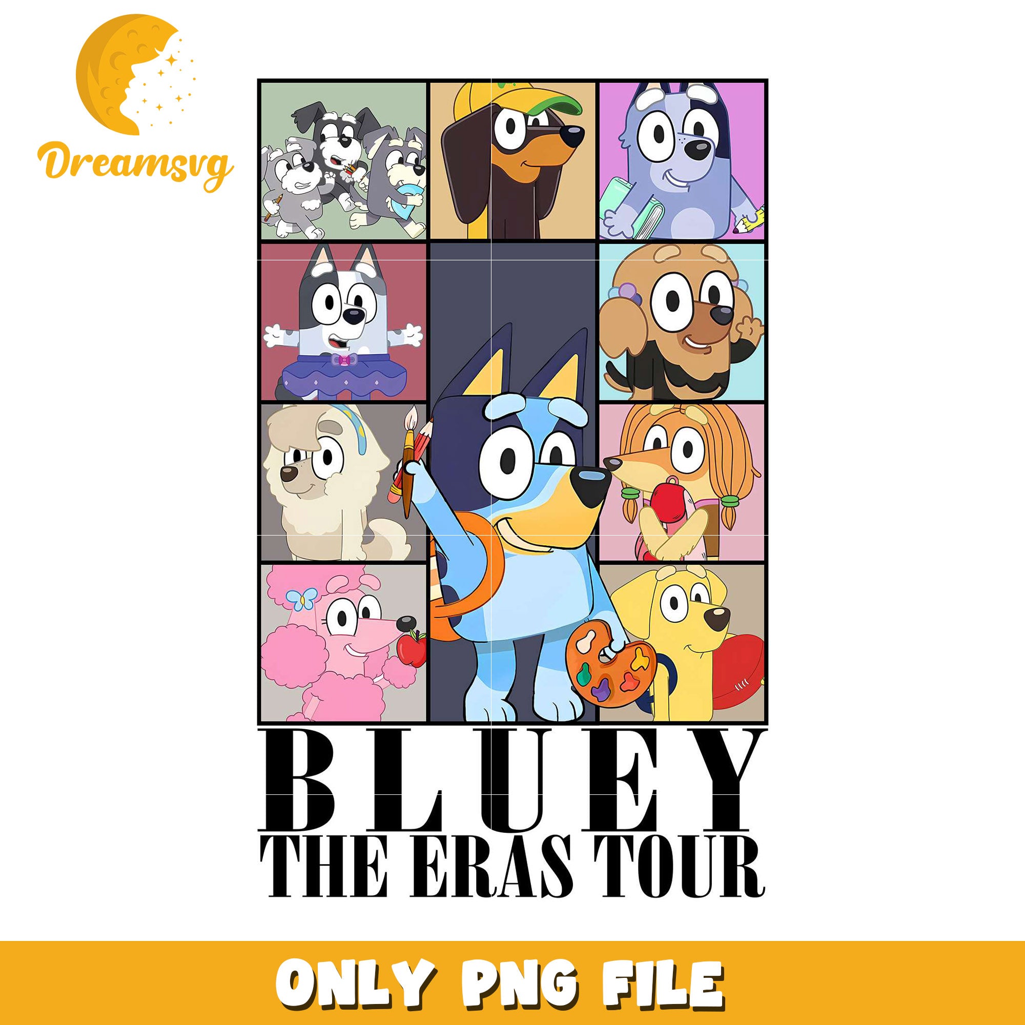 Bluey Eras Tour PNG Image – DreamSVG Store