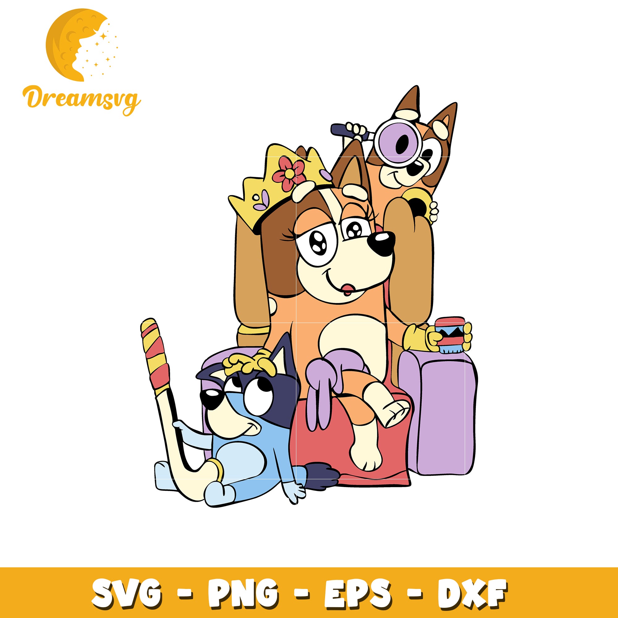 Bluey Family SVG PNG EPS DXF Cut Files – DreamSVG Store