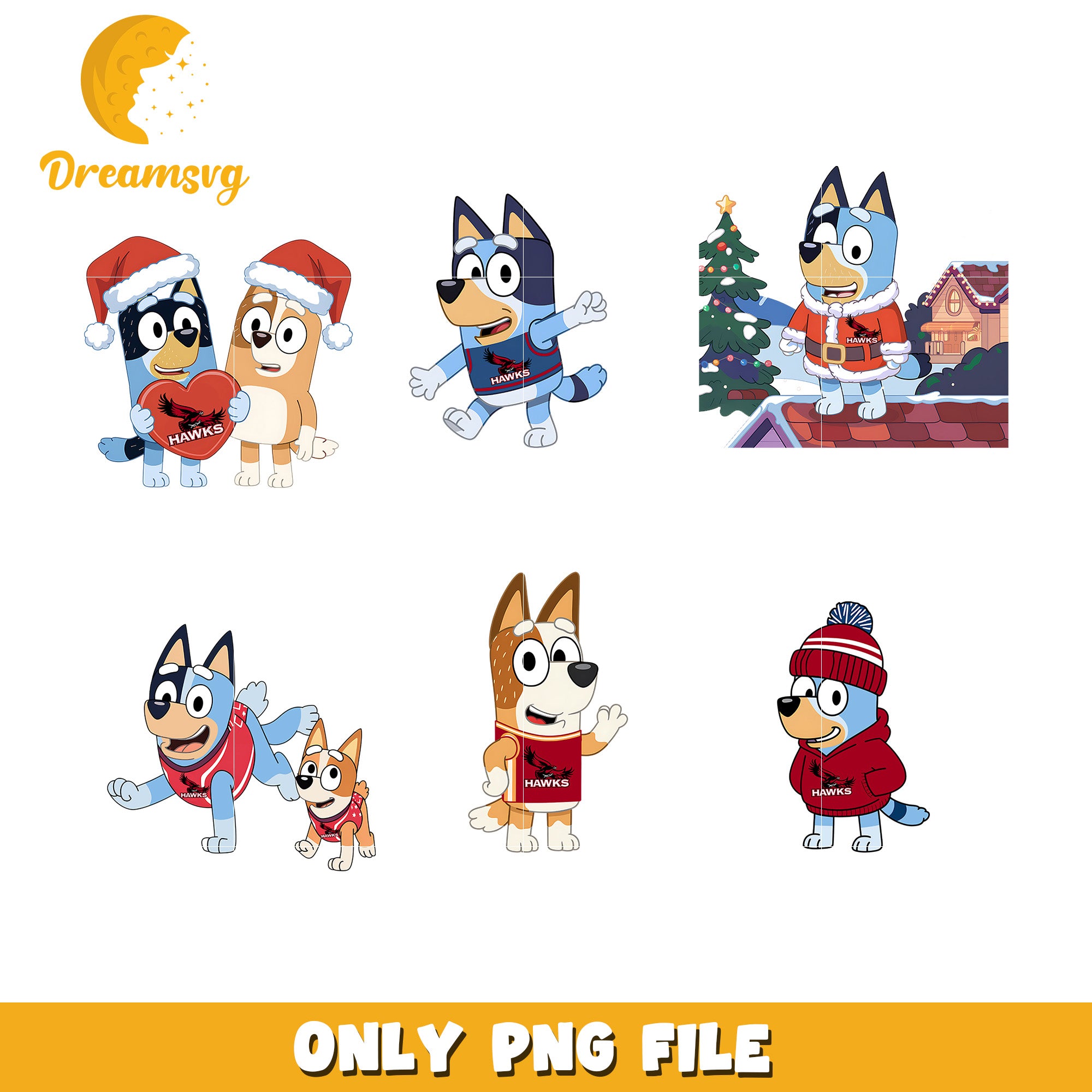 Bluey ncaa fan bundle png, St Joseph's Hawks png, ncaa png – DreamSVG Store