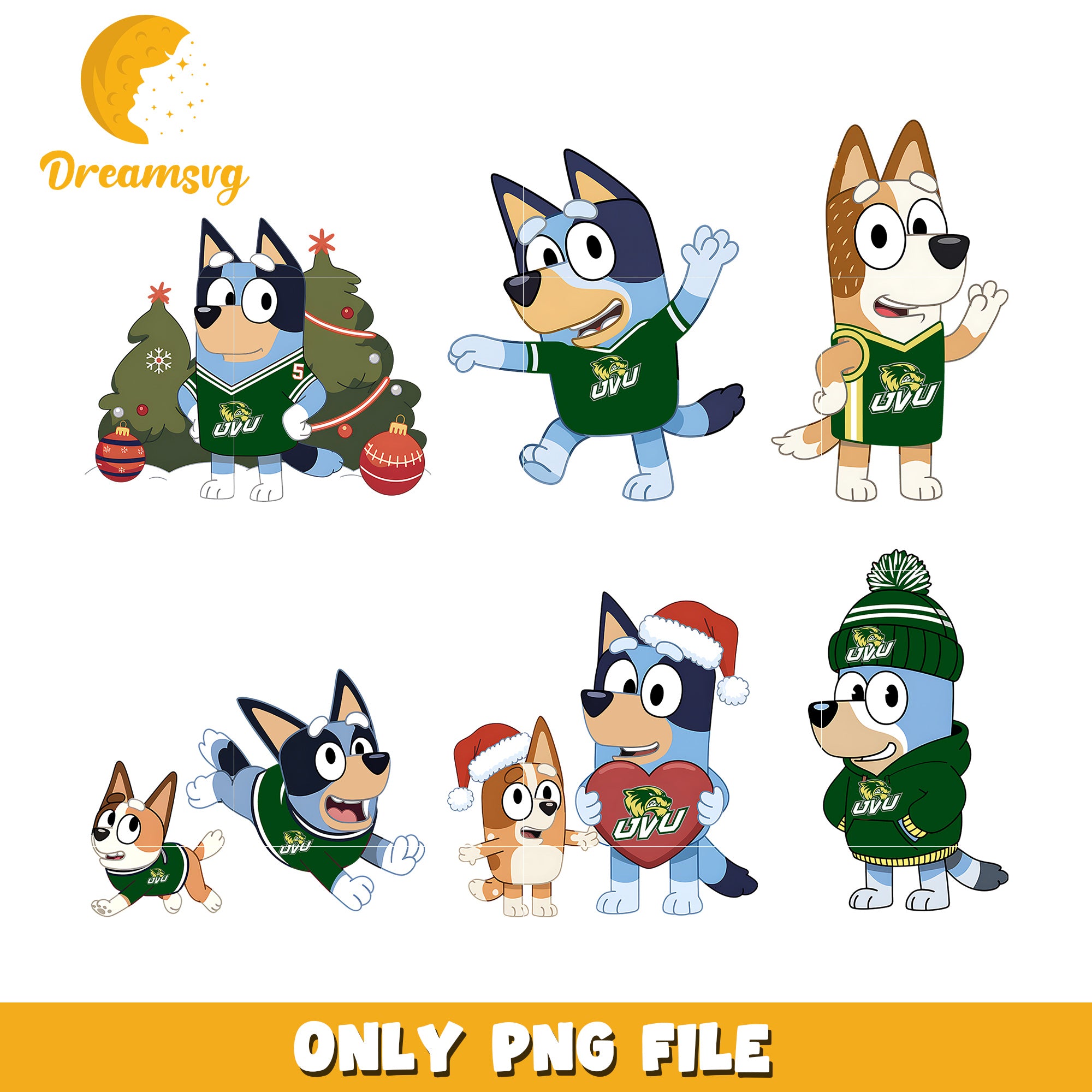 Bingo Bluey ncaa bundle png, Utah Valley Wolverines png, ncaa png ...