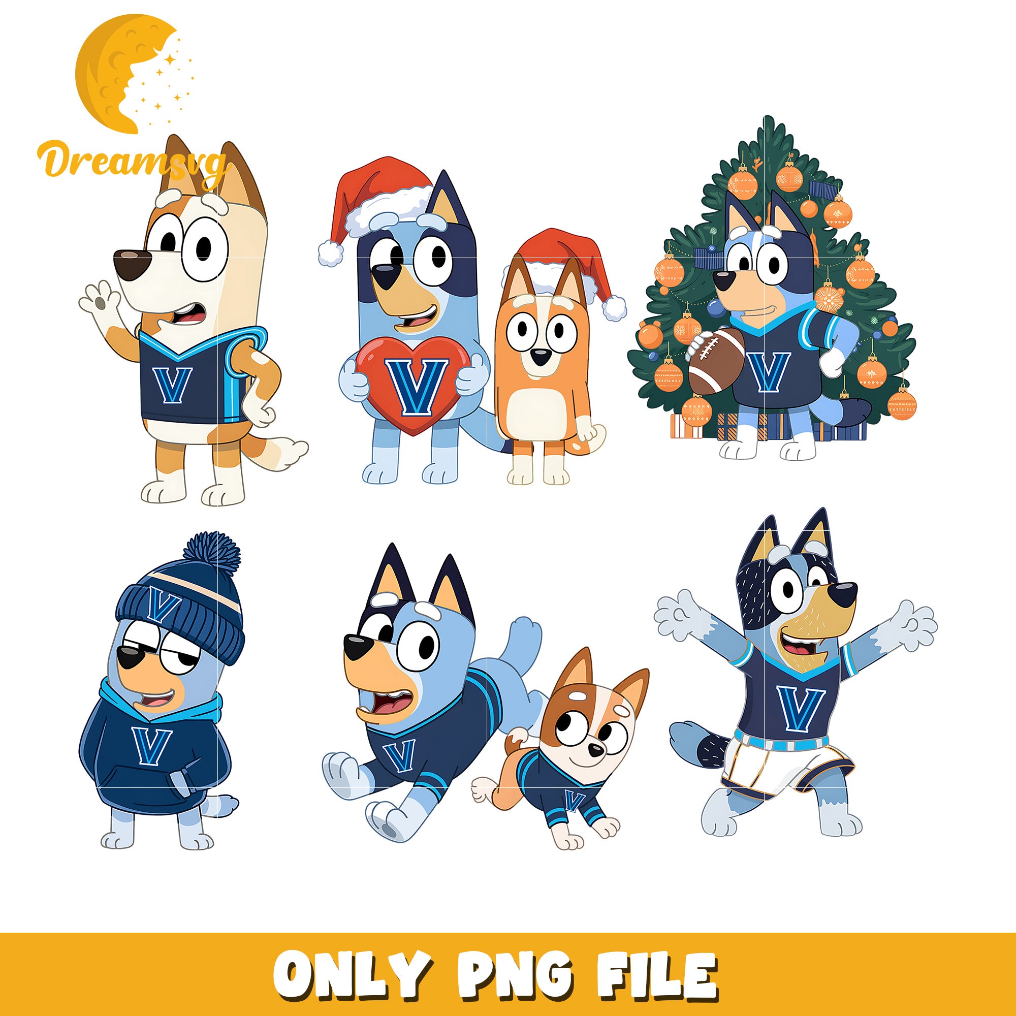 Bingo Bluey logo design bundle png, Villanova Wildcats png, ncaa png ...