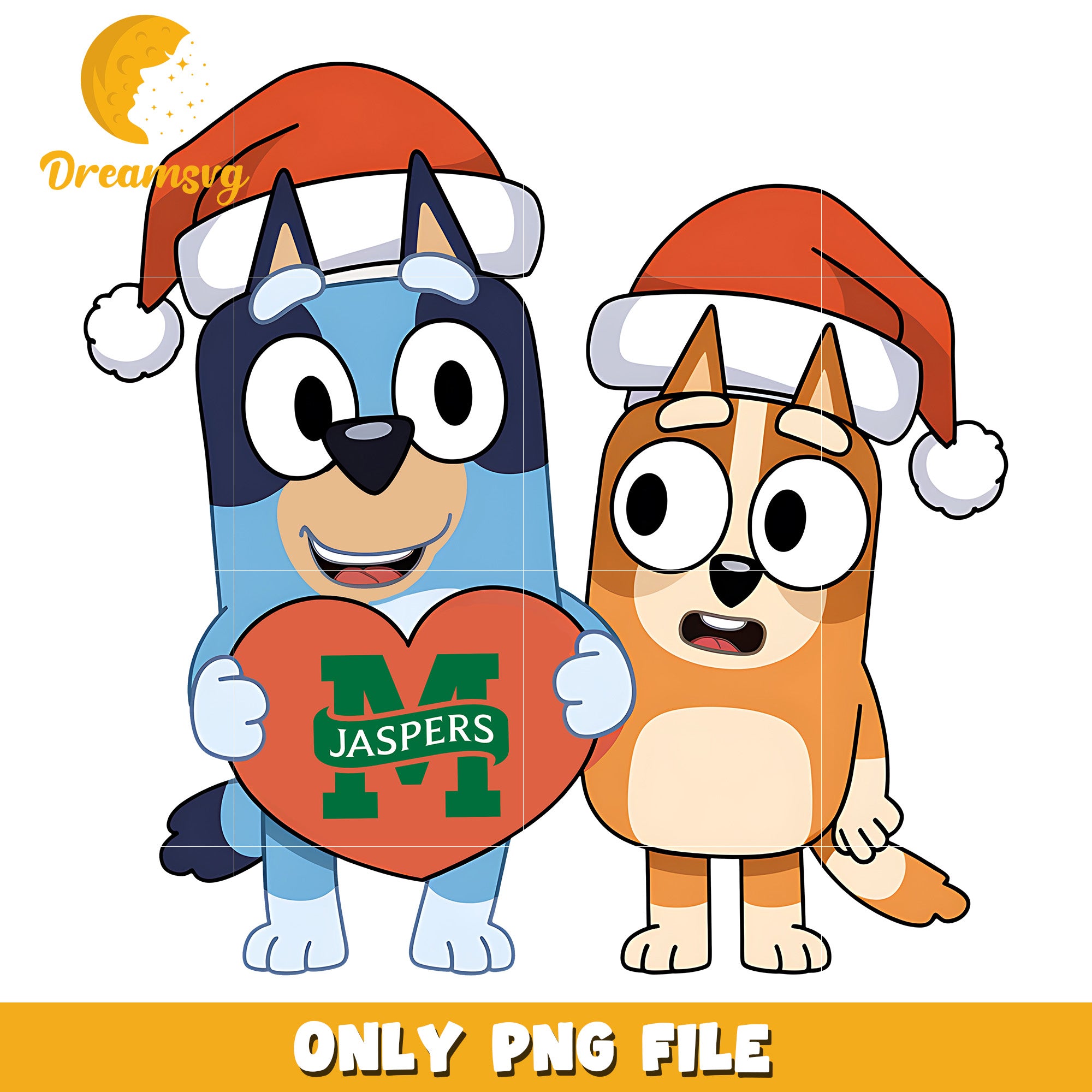 Bluey and Bingo logo heart png, Manhattan Jaspers png, ncaa png ...