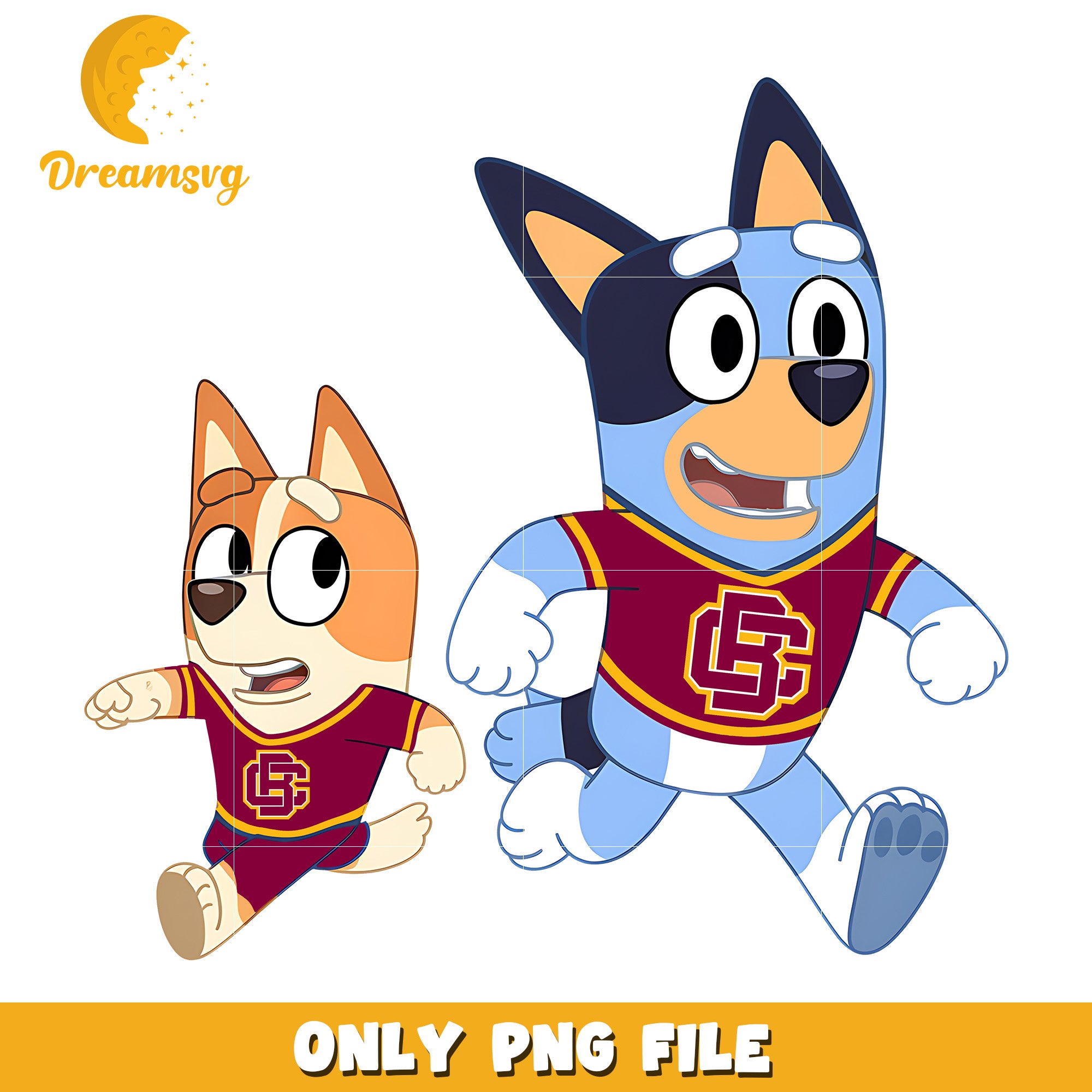 Bluey and Bingo ncaa fan png, Bethune Cookman Wildcats png, ncaa png ...