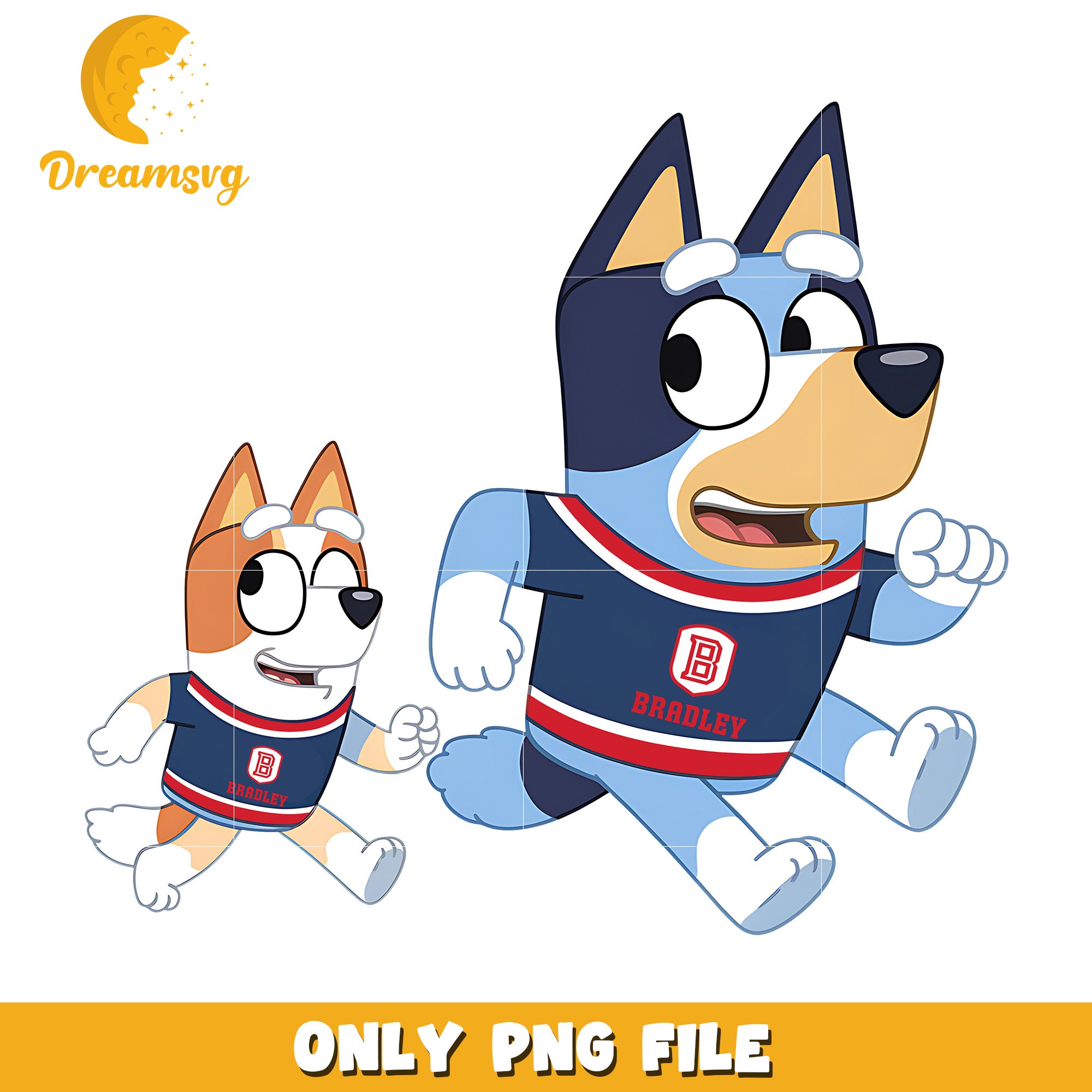 Bluey and Bingo ncaa fan png, Bradley Braves png, ncaa png – DreamSVG Store