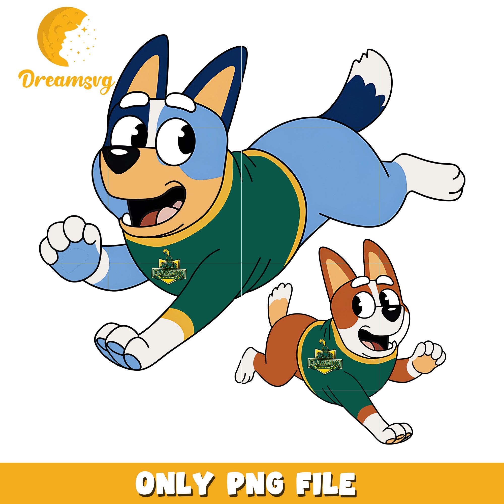 Bluey and Bingo ncaa fan png, Clarkson Golden Knights png, ncaa png ...