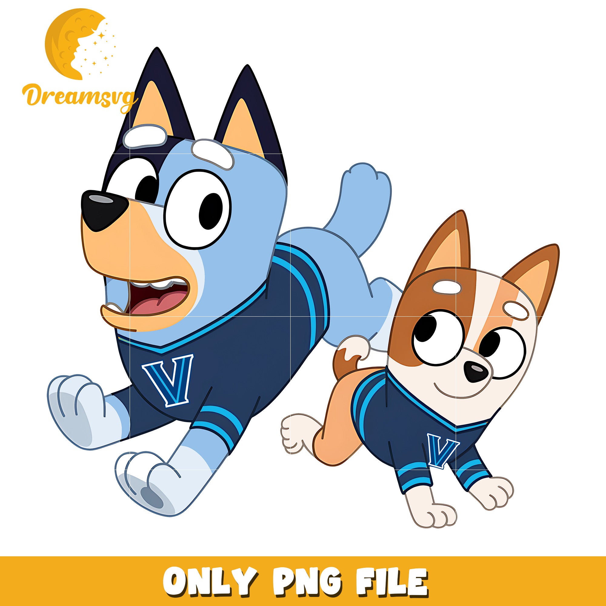 Bluey and Bingo ncaa fan png, Villanova Wildcats png, ncaa png ...