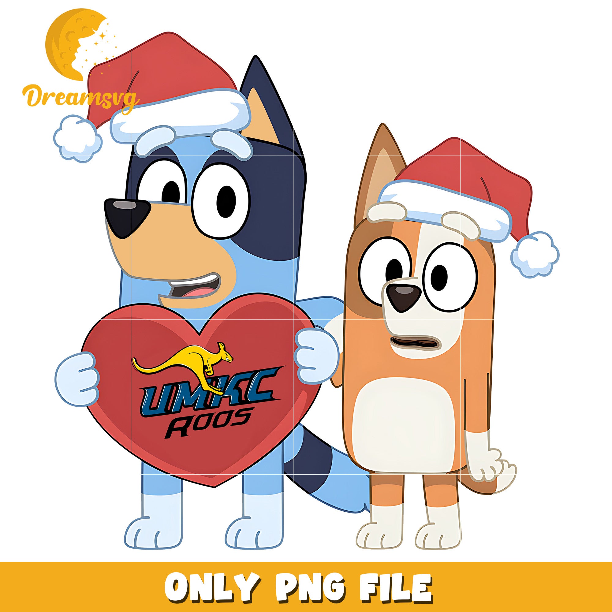 Bluey and Bingo santa hat png, UMKC Kangaroos png, ncaa png – DreamSVG ...