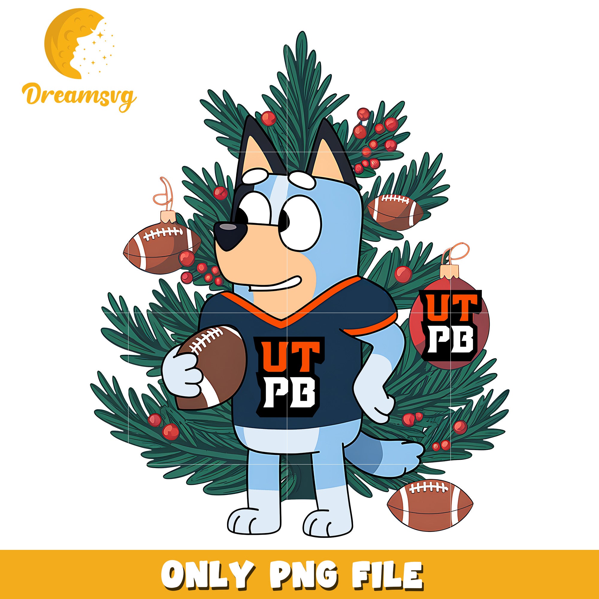 Bluey and christmas tree png, UTPB Falcons png, ncaa png – DreamSVG Store