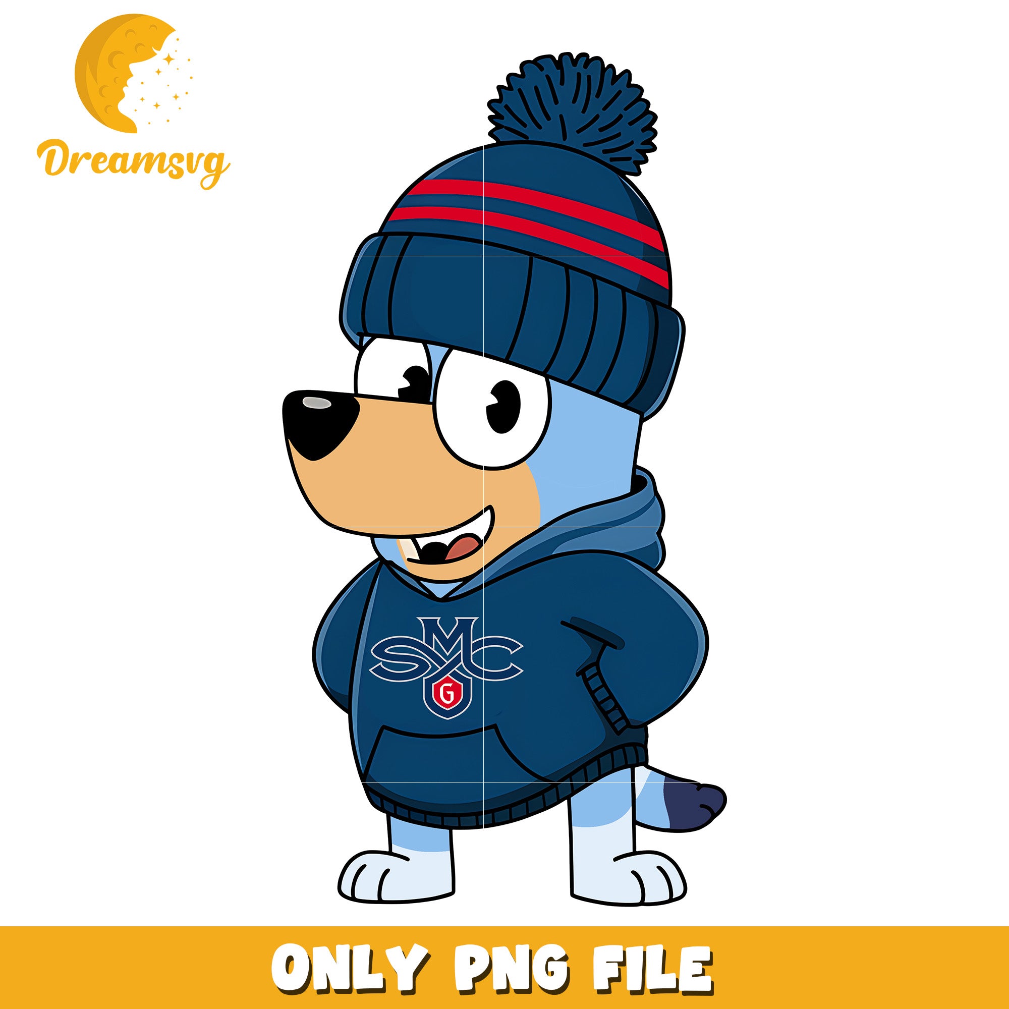 Bluey blue hoodie logo ncaa png, Saint Marys Gaels png, ncaa png ...