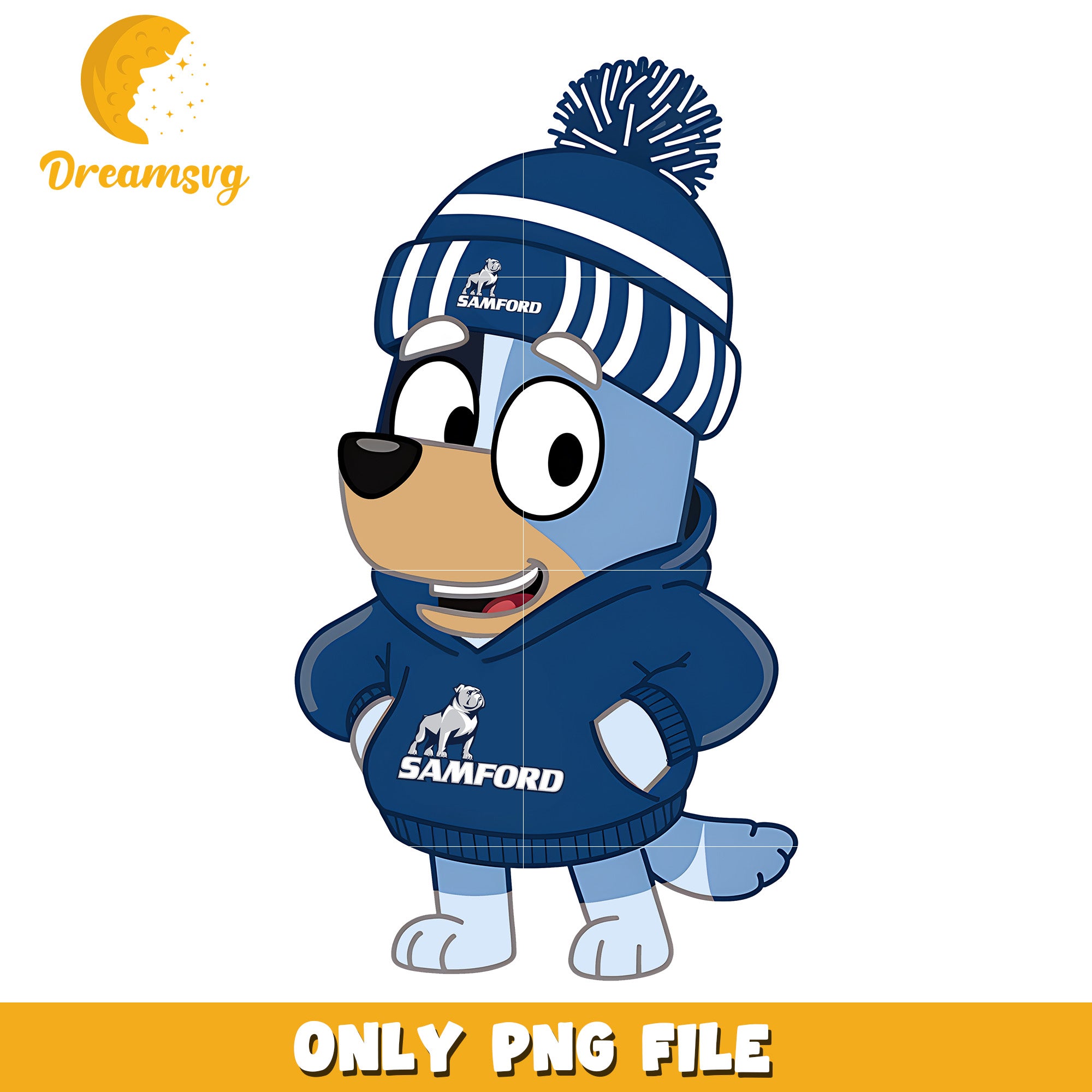 Bluey cartoon ncaa team png, Samford Bulldogs png, ncaa png – DreamSVG ...