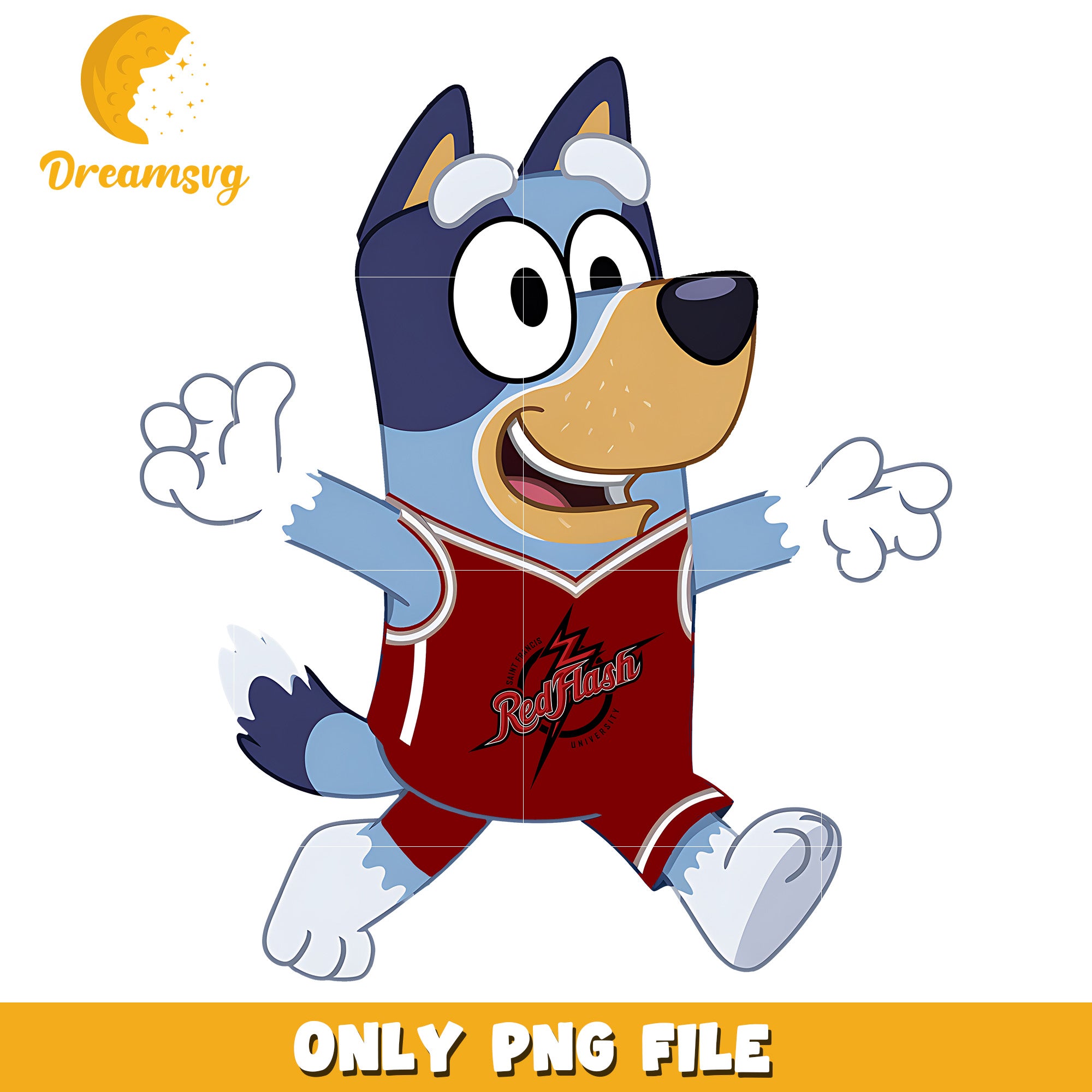 Bluey chealeader png, Saint Francis Red Flash png, ncaa png – DreamSVG ...