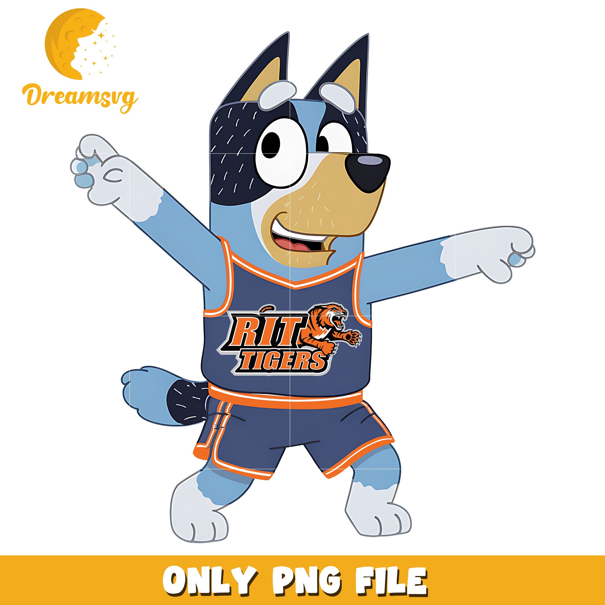 Bluey dad t-shirt logo ncaa png, RIT Tigers png, ncaa png – DreamSVG Store