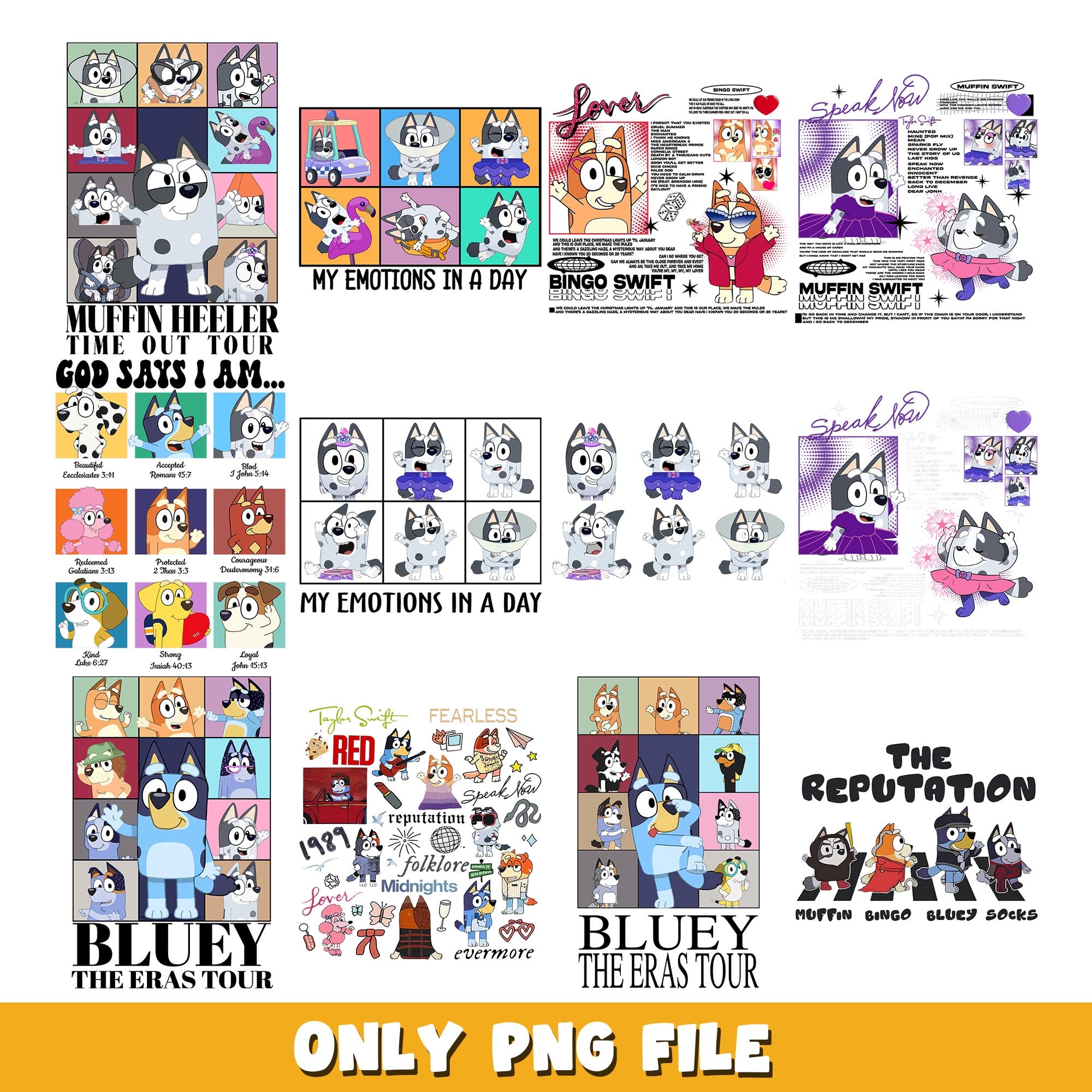 Bluey cartoon characters png, Bluey bundle png, cartoon png – DreamSVG ...