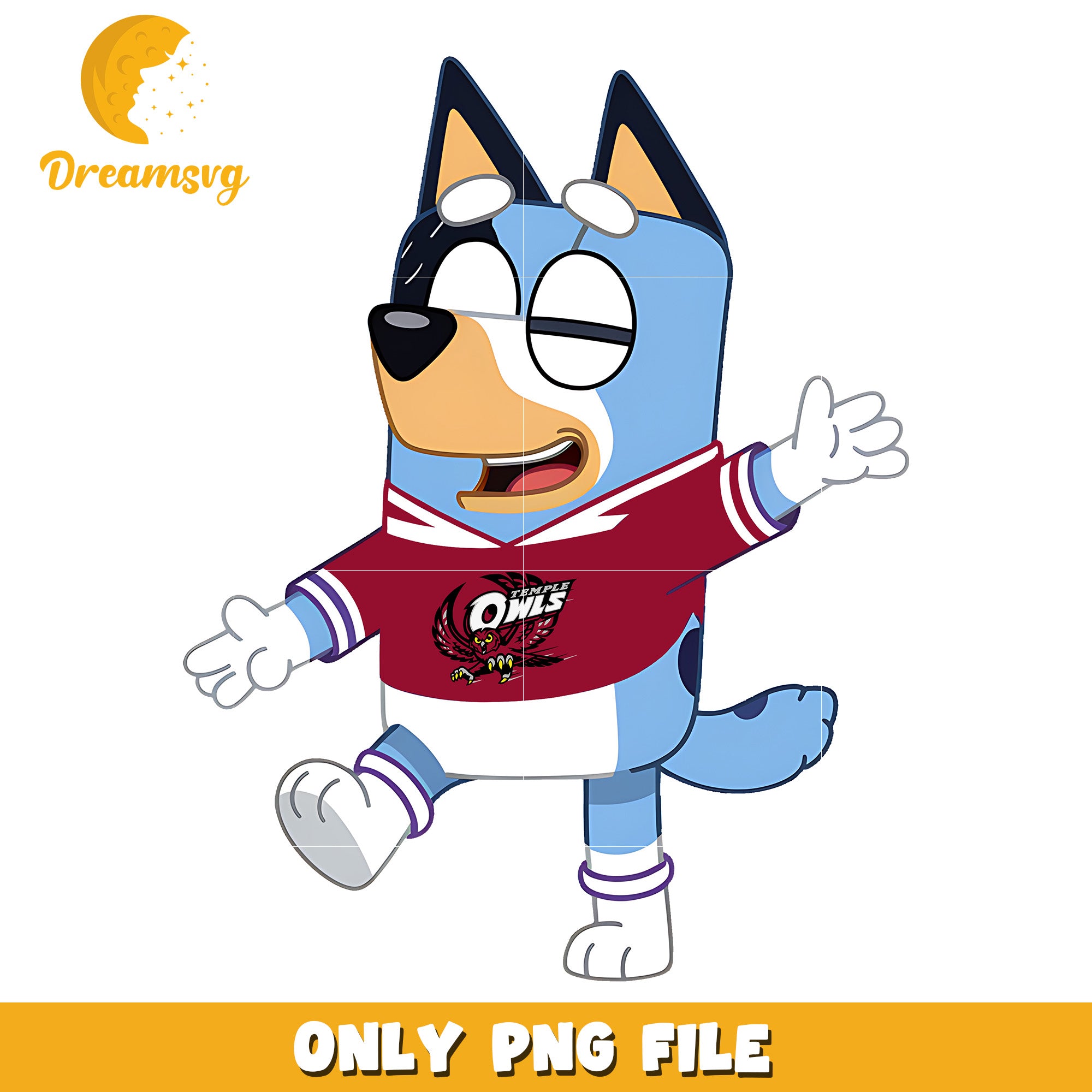 Bluey ncaa fan shirt png, Temple Owls png, ncaa png – DreamSVG Store