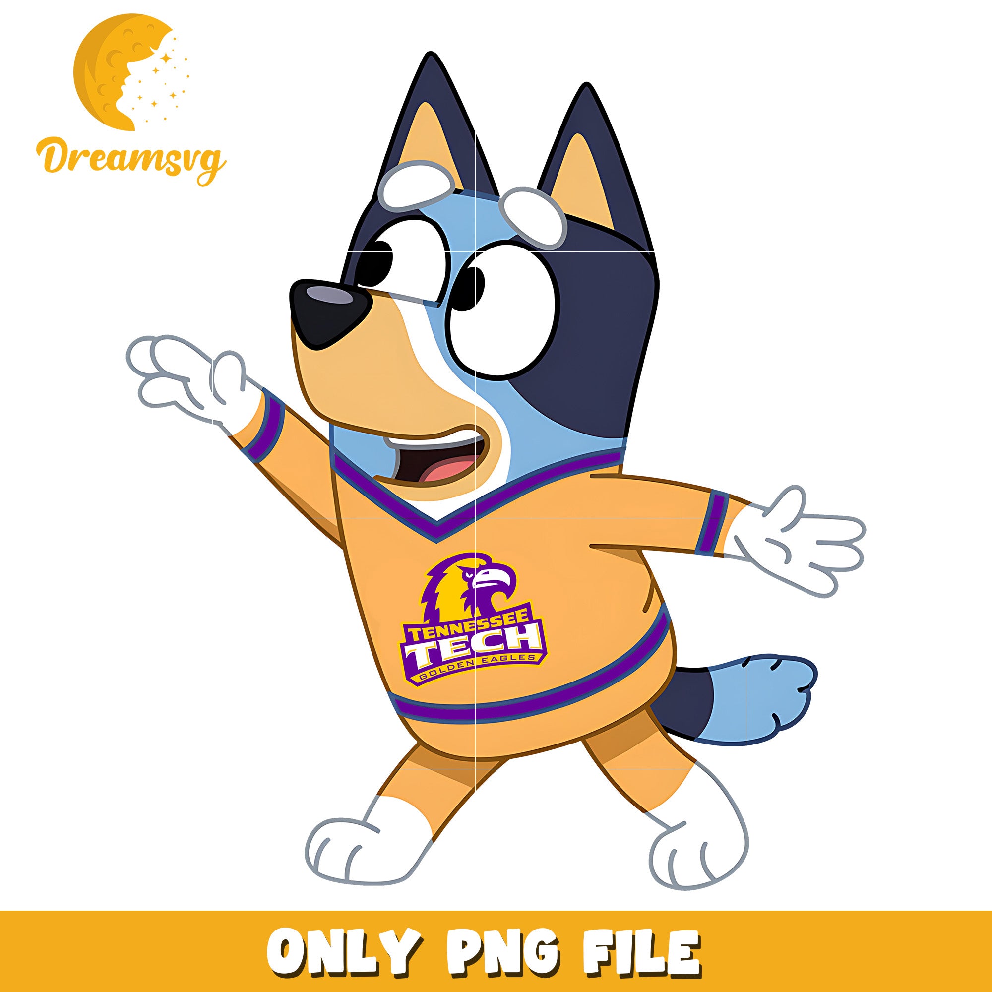 Bluey ncaa unicorn png, Tennessee Tech Golden Eagles png, ncaa png – DreamSVG Store