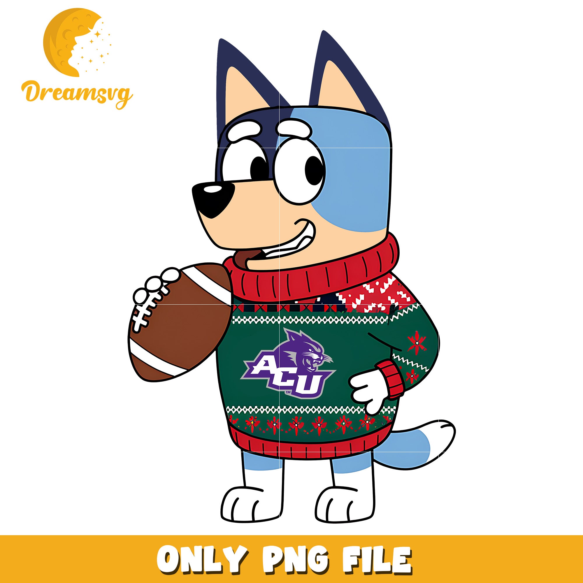 Bluey rugby ball png, Abilene Christian Wildcats png, ncaa png ...
