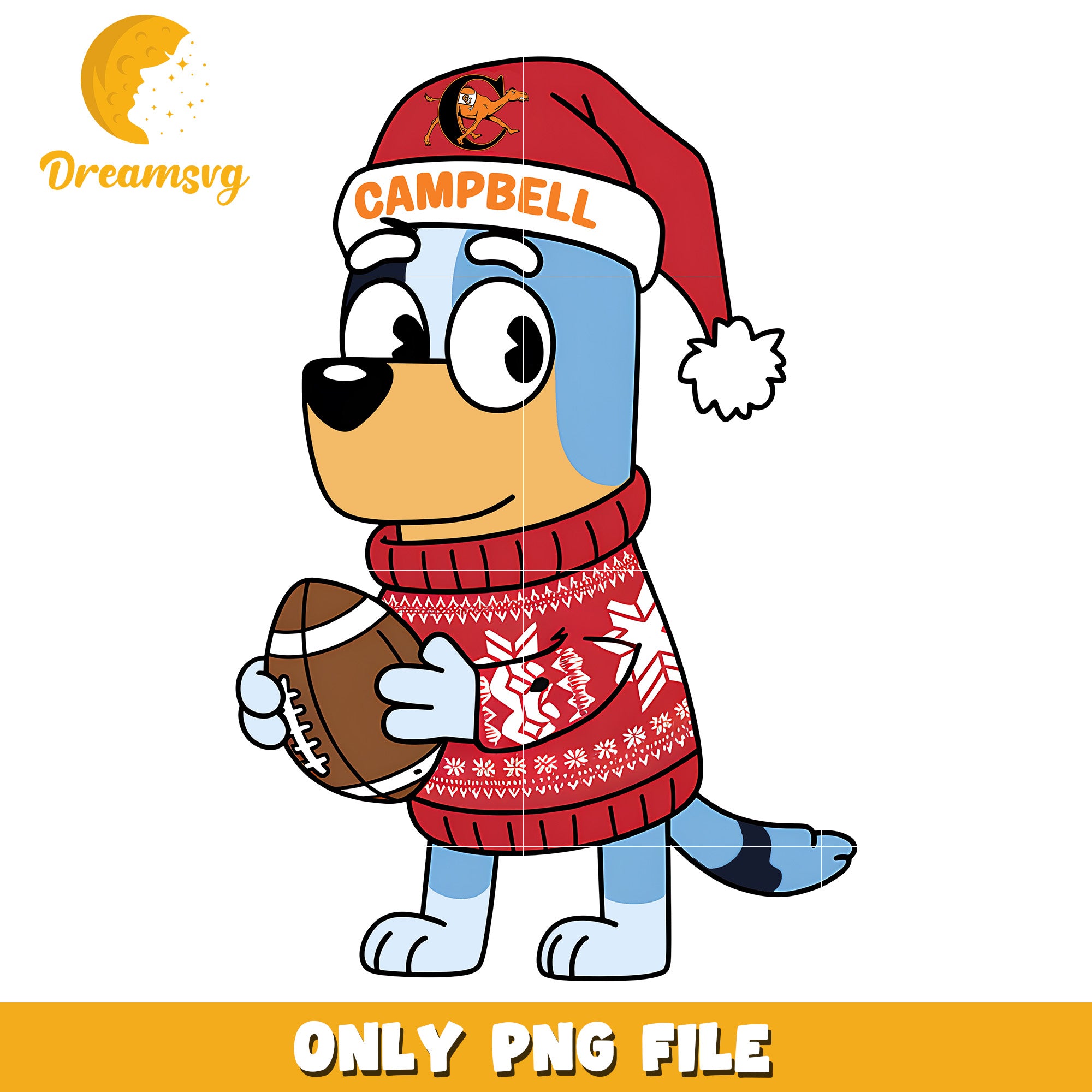 Bluey rugby ball png, Campbell Fighting Camels png, ncaa png – DreamSVG ...