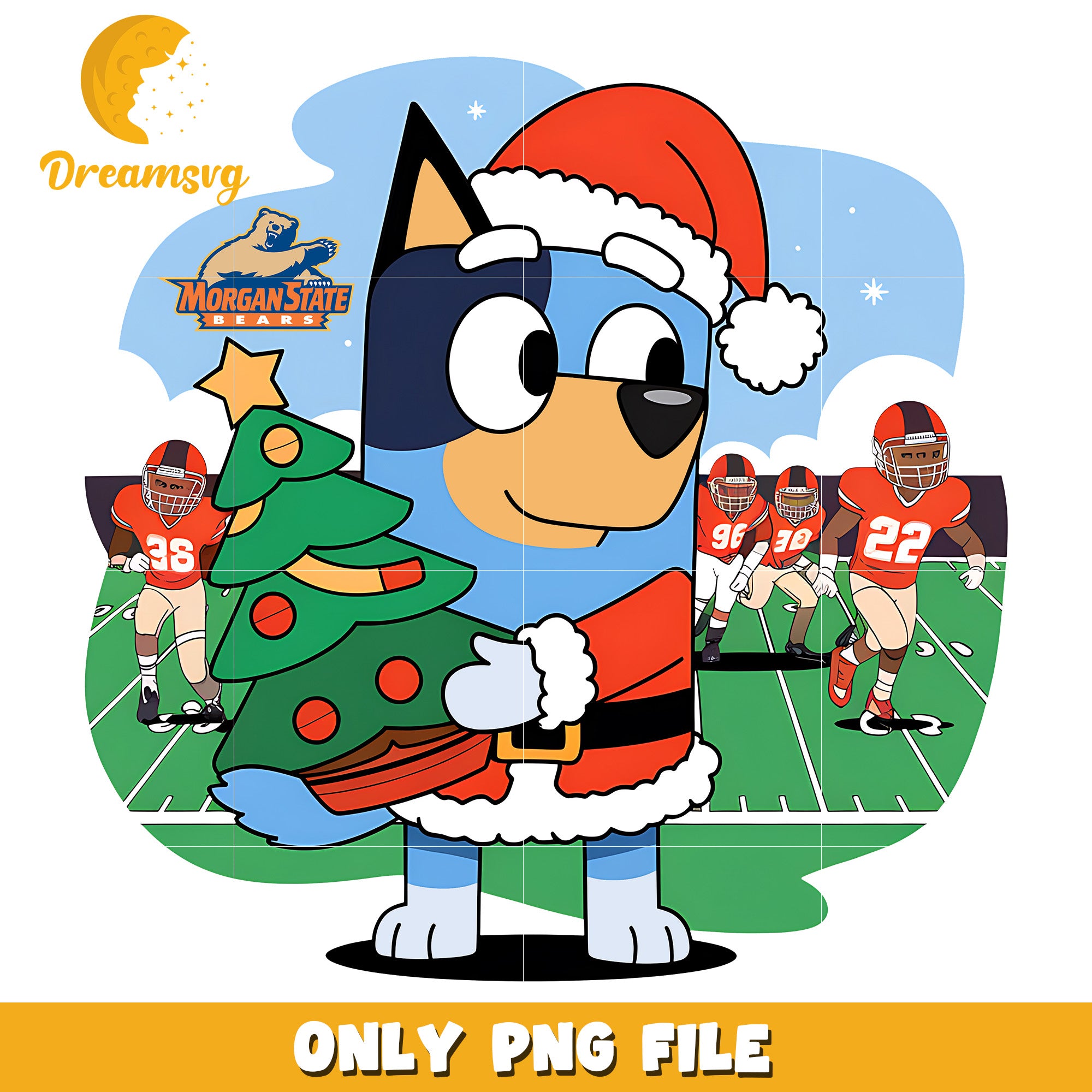 Bluey santa rugby player png, Morgan State Bears png, ncaa png ...