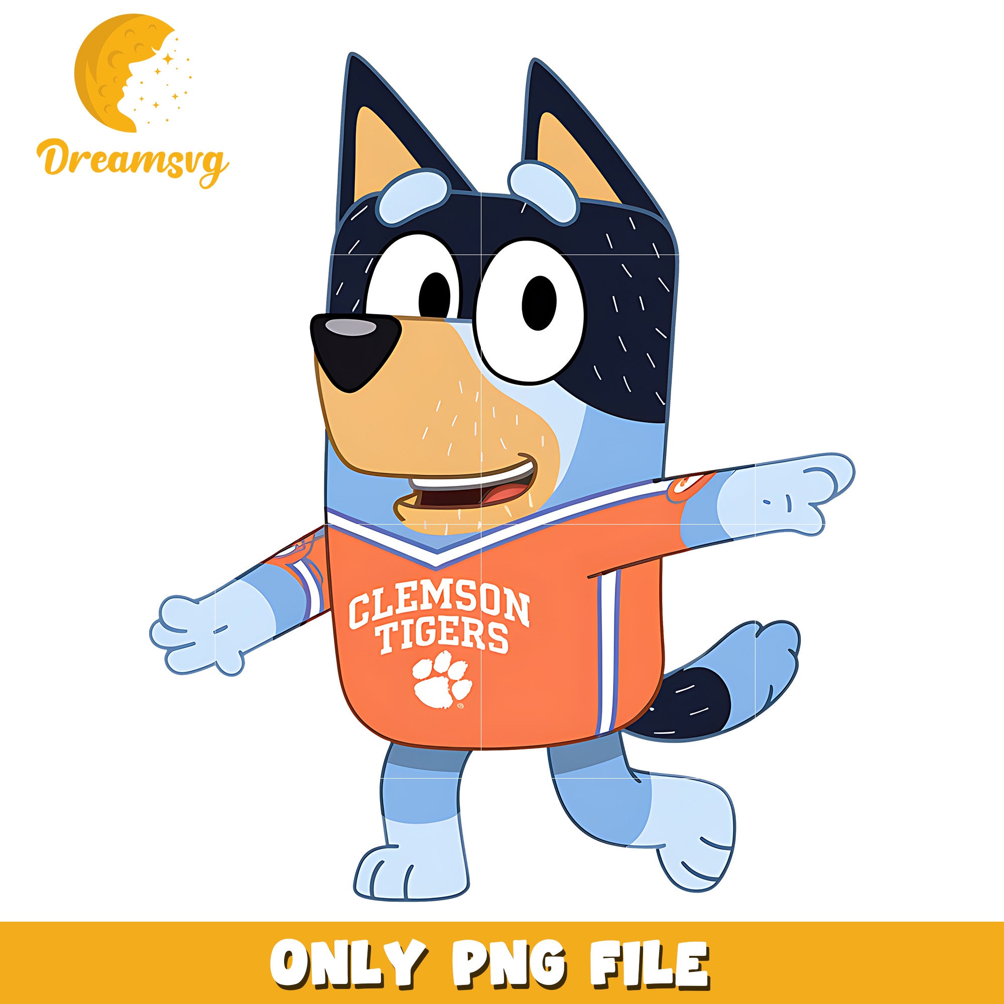 Bluey t-shirt logo ncaa png, Clemson Tigers png, ncaa png – DreamSVG Store