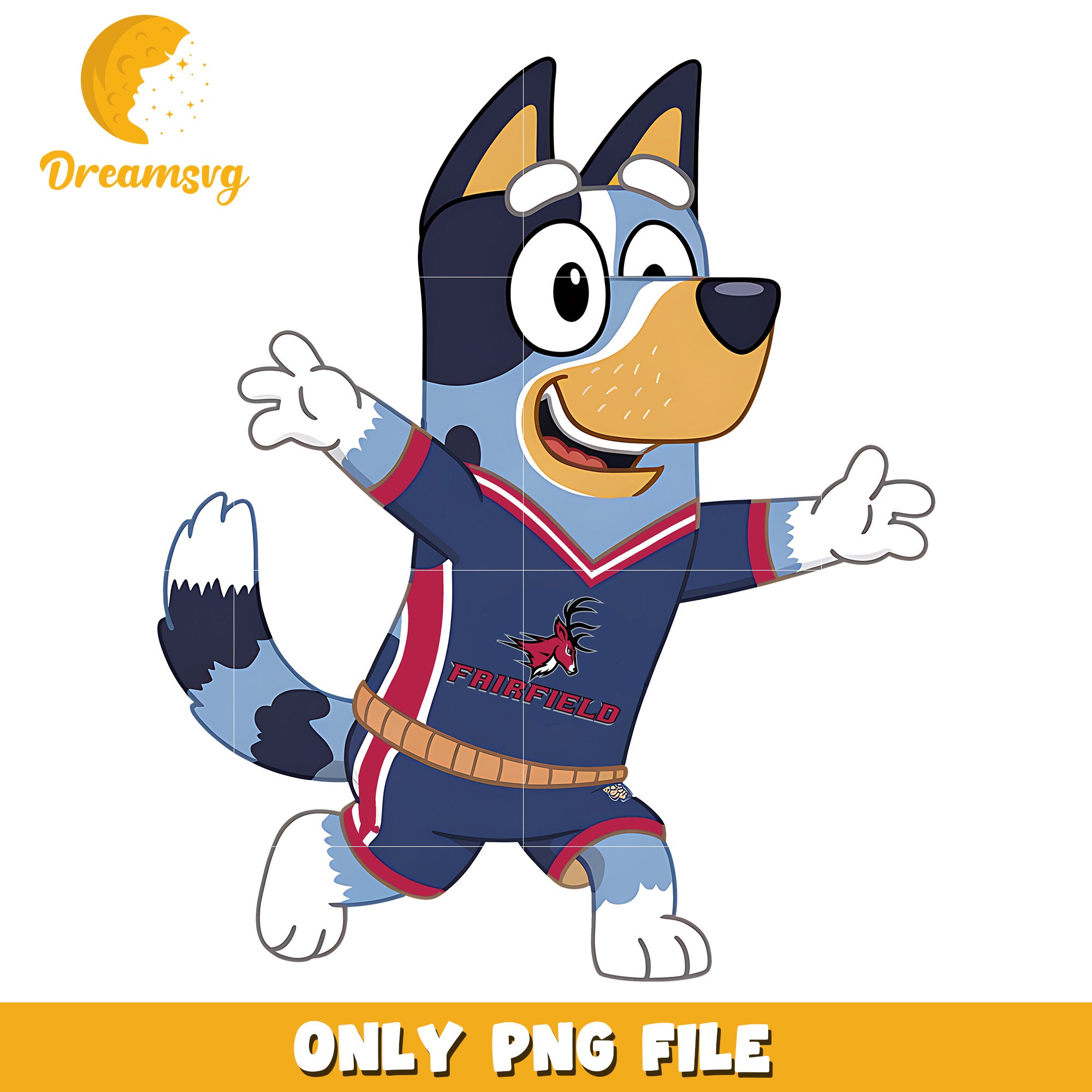 Bluey t-shirt logo ncaa png, Fairfield Stags png, ncaa png – DreamSVG Store