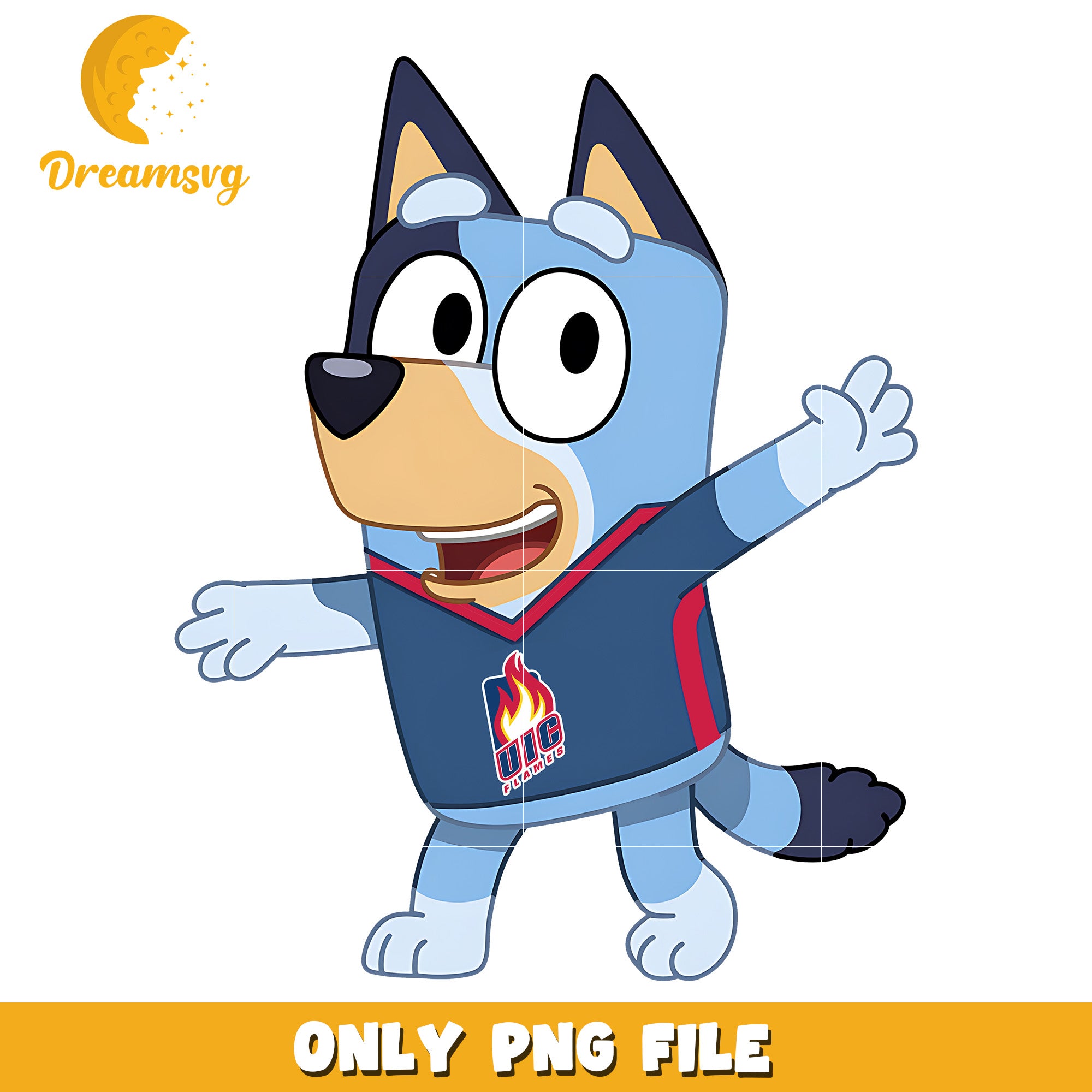 Bluey t-shirt logo ncaa png, Illinois Chicago Flames png, ncaa png ...