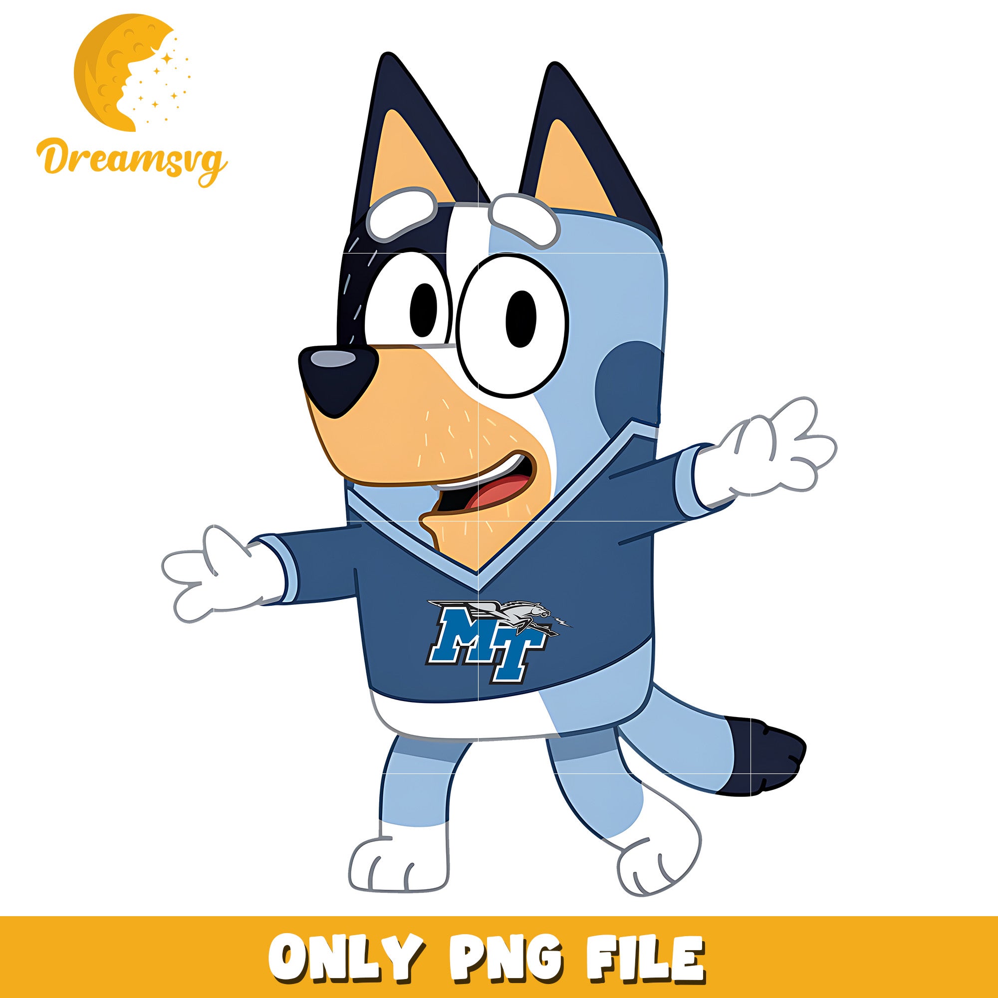 Bluey t-shirt logo ncaa png, Middle Tennessee Blue Raiders png ...