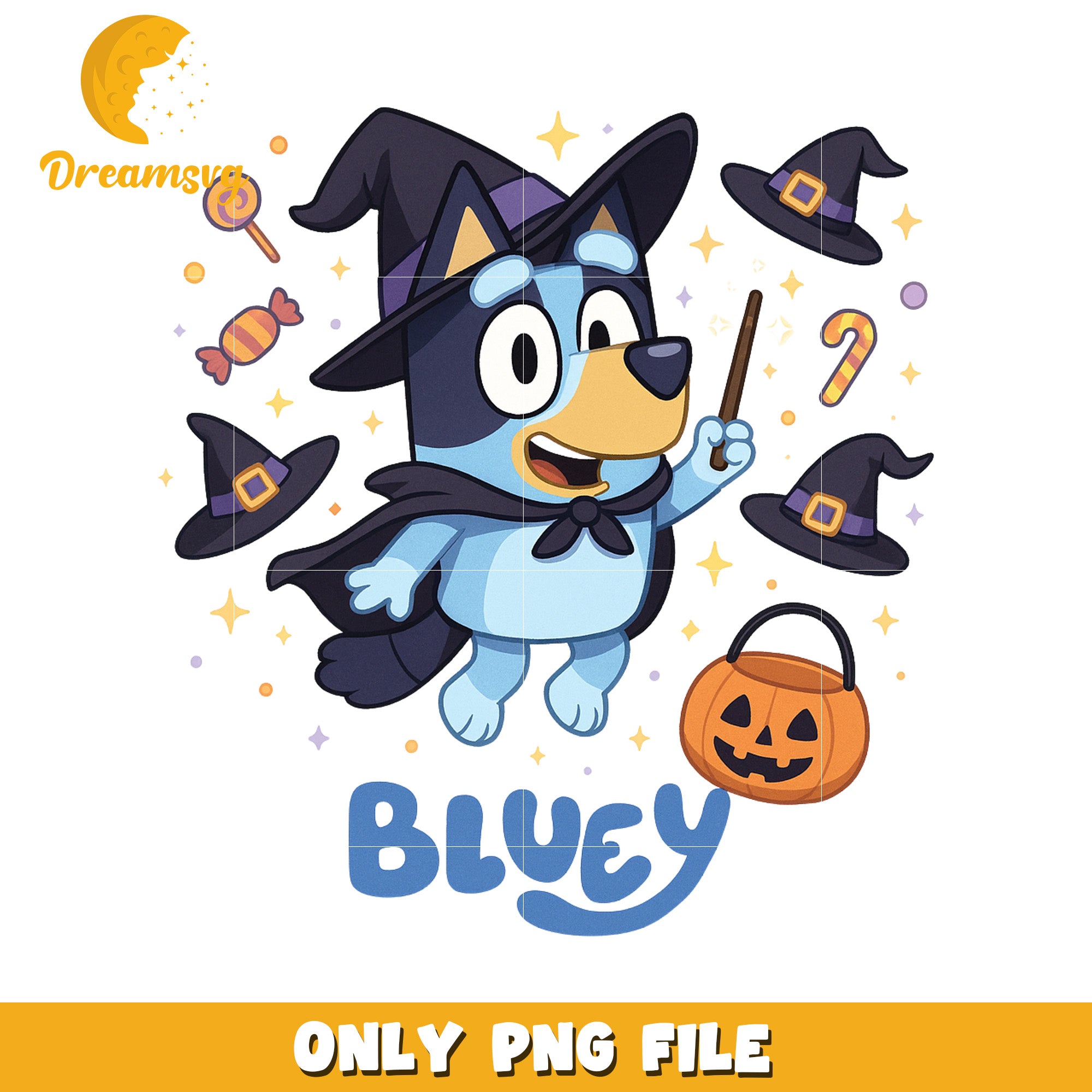 Bluey witch png, spirit halloween png, trick or treat png – DreamSVG Store