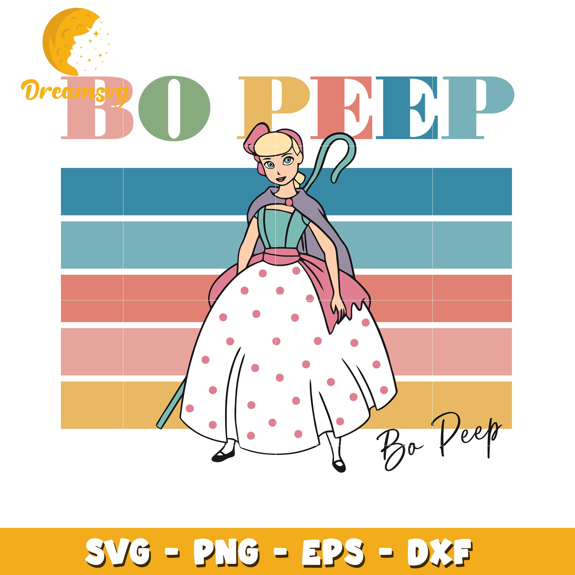 Bo Peep SVG PNG EPS DXF Cut File – DreamSVG Store