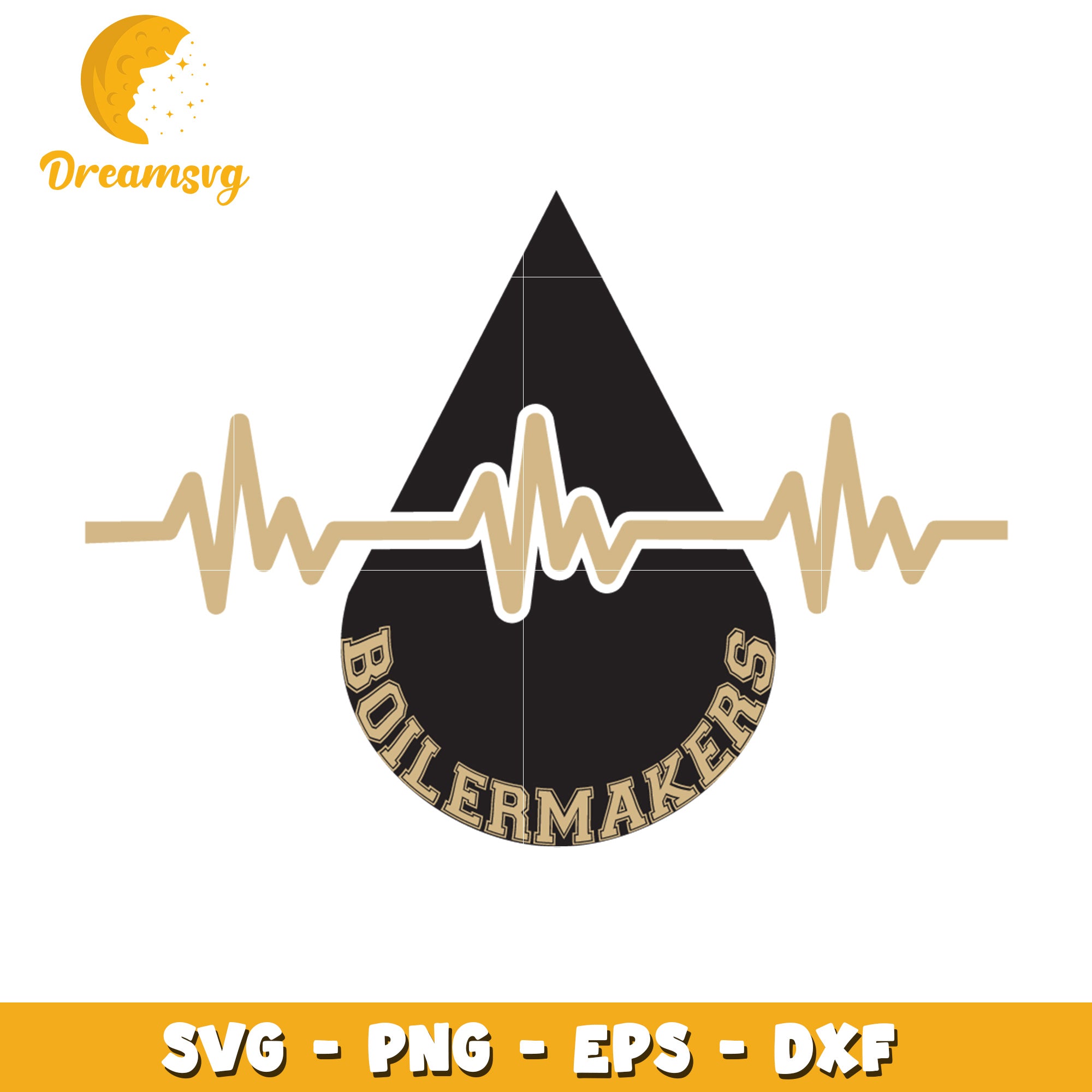 Boilermakers Heartbeat SVG Graphic for Custom Creations – DreamSVG Store