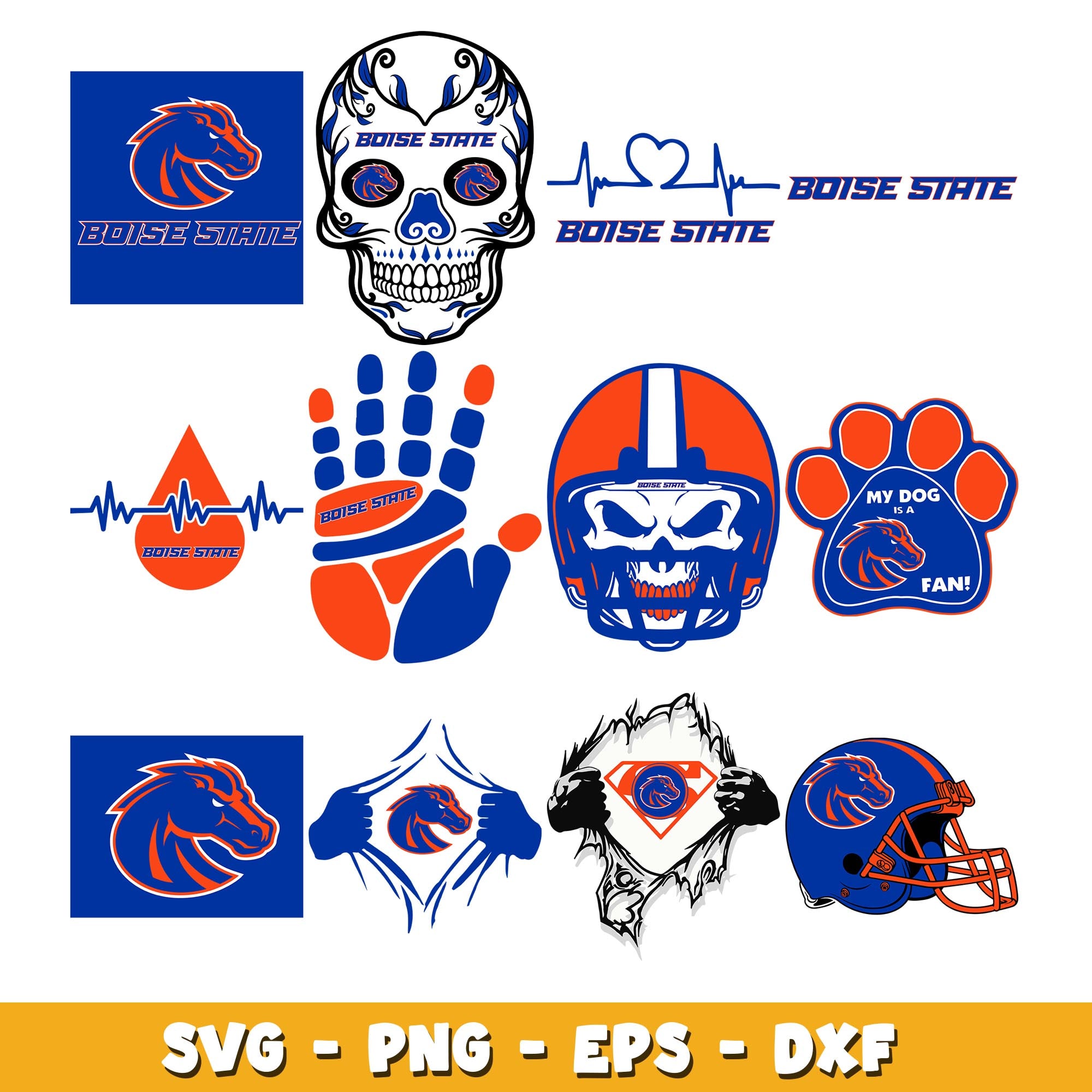 Bundle Logo Boise State football svg, Boise State logo svg, ncaa svg ...