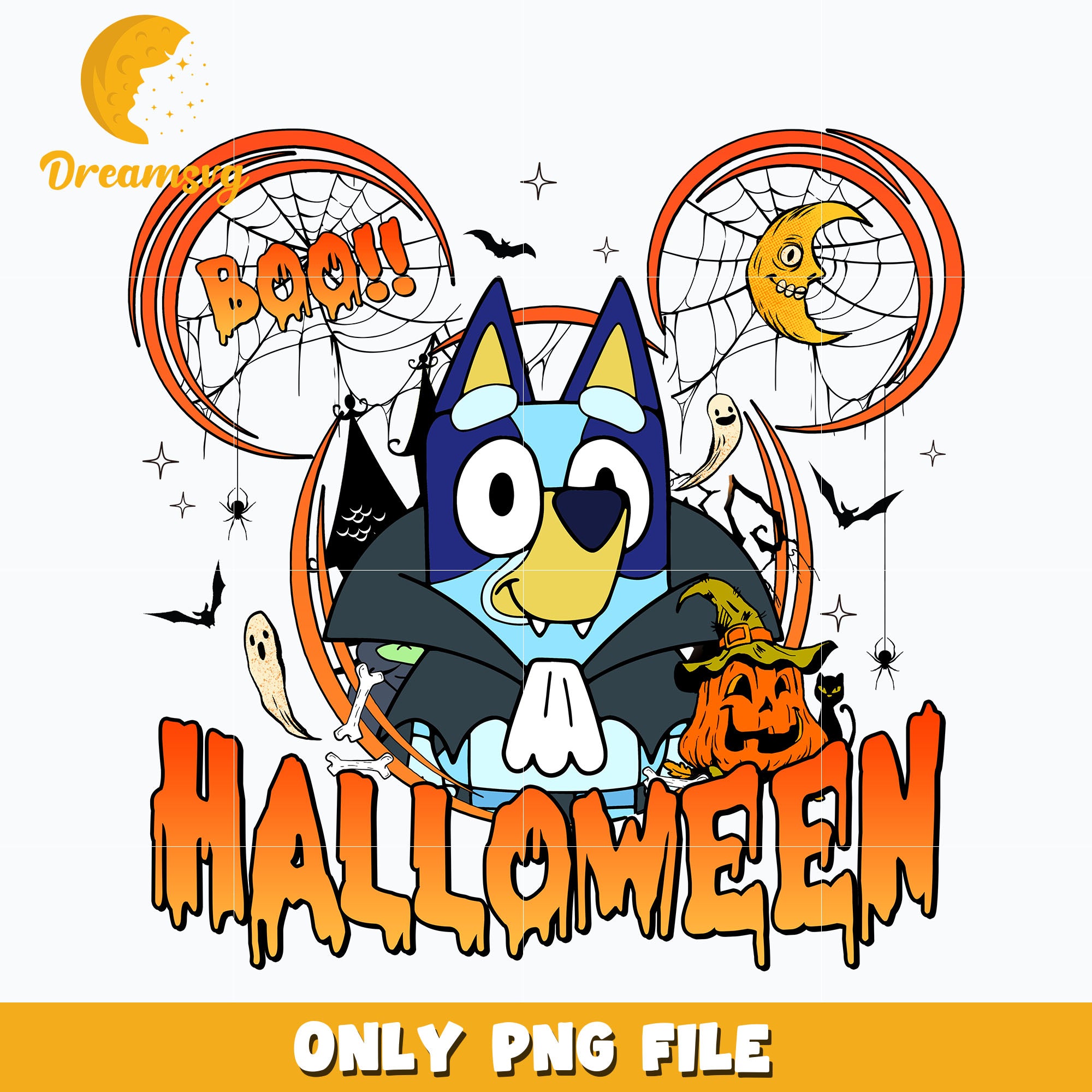 Boo! bluey halloween png, Halloween png, Digital download. – DreamSVG Store