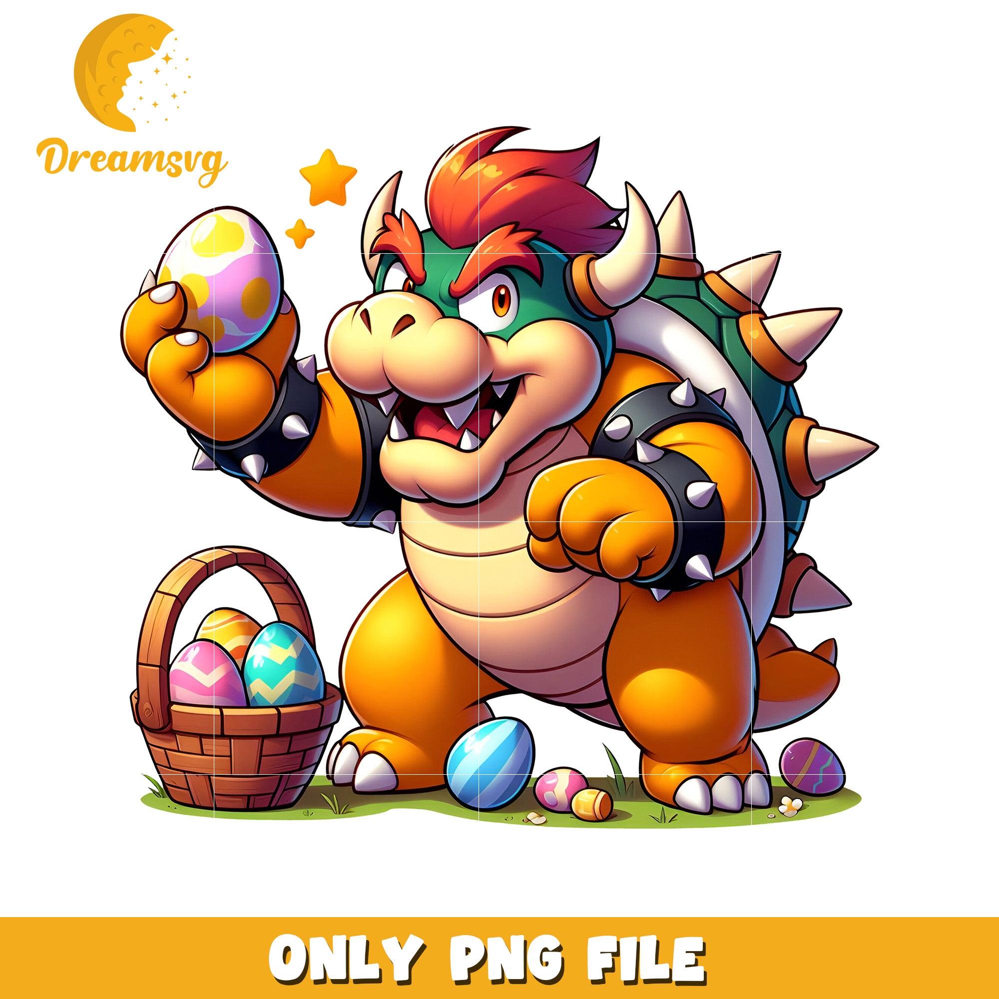Bowser Jr Easter Egg Hunt PNG – DreamSVG Store