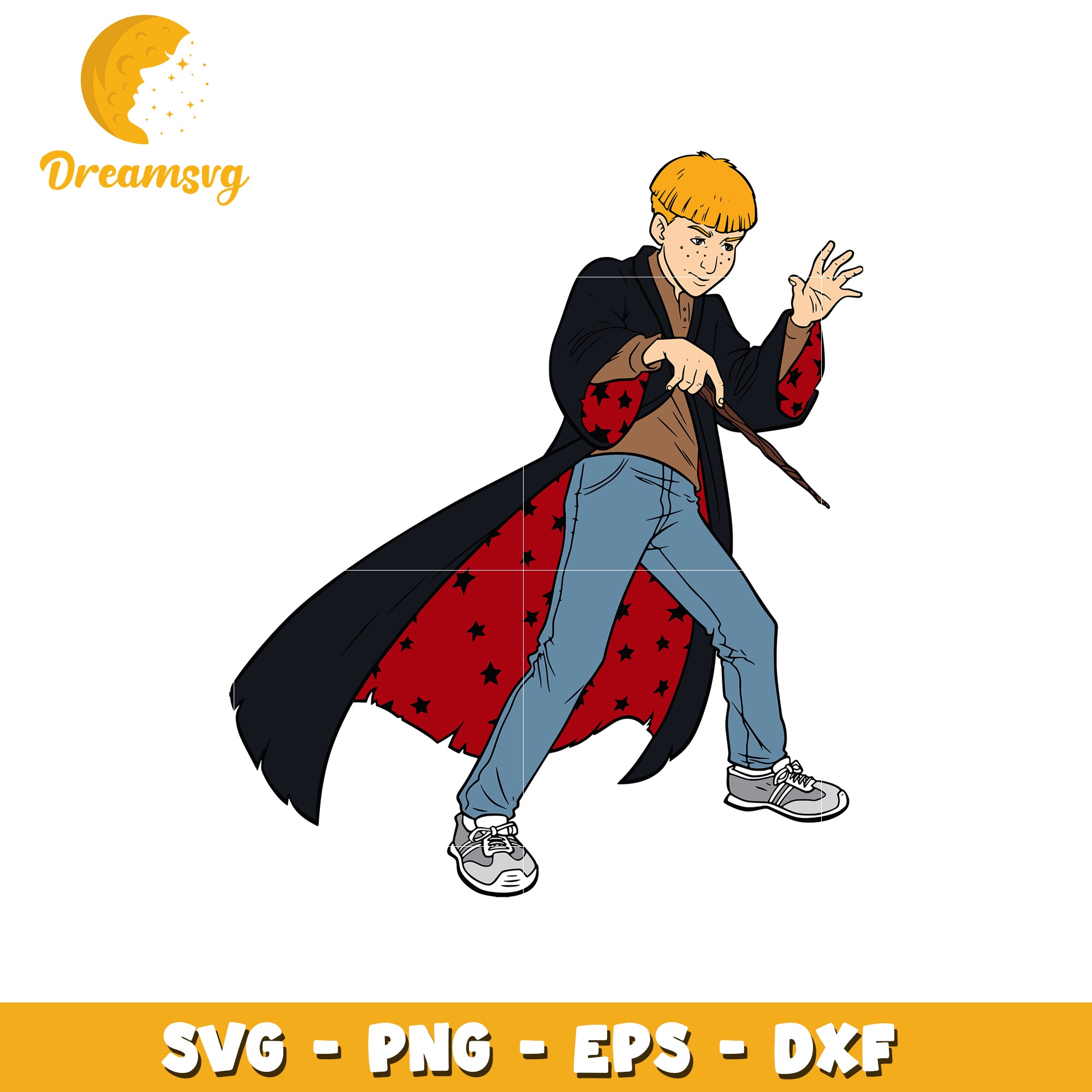 Boy Wizard SVG PNG EPS DXF Cut File – DreamSVG Store