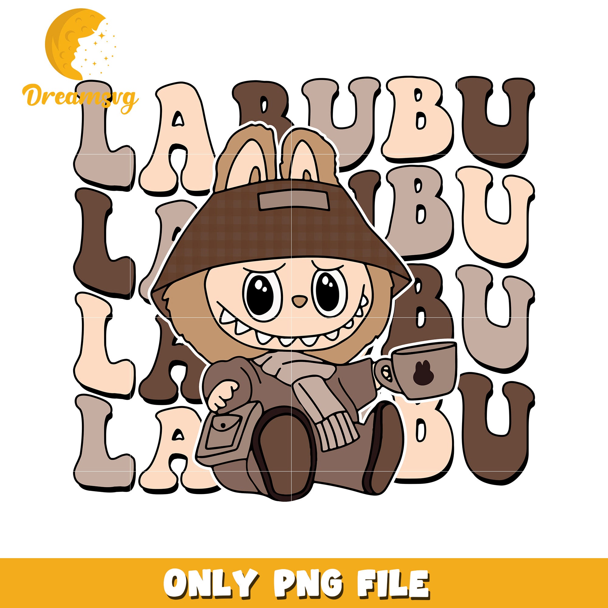Brown labubu png, popmart laubu png, cute labubu toys png – DreamSVG Store