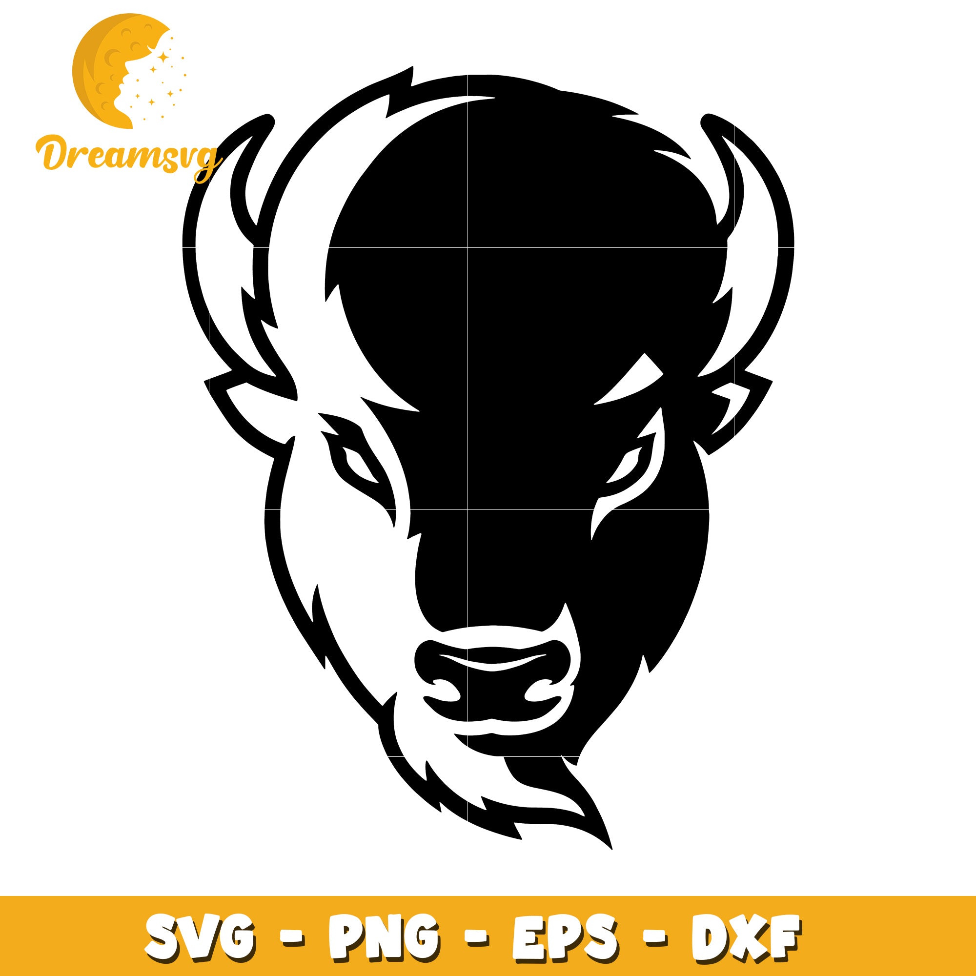 Buffalo Head SVG Cutting File for Craft Projects and Designs – DreamSVG ...