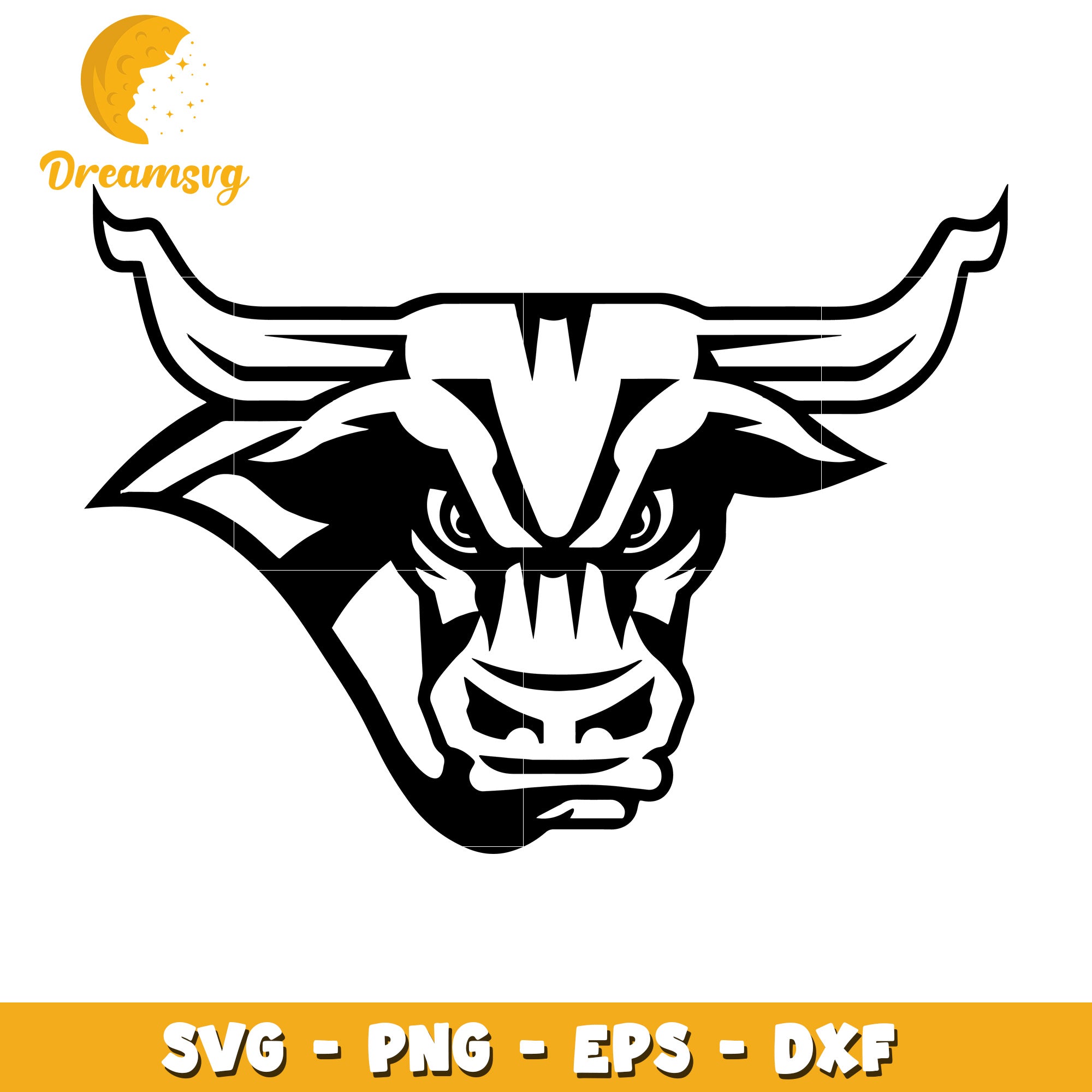 Bull Head SVG PNG EPS DXF Files – DreamSVG Store