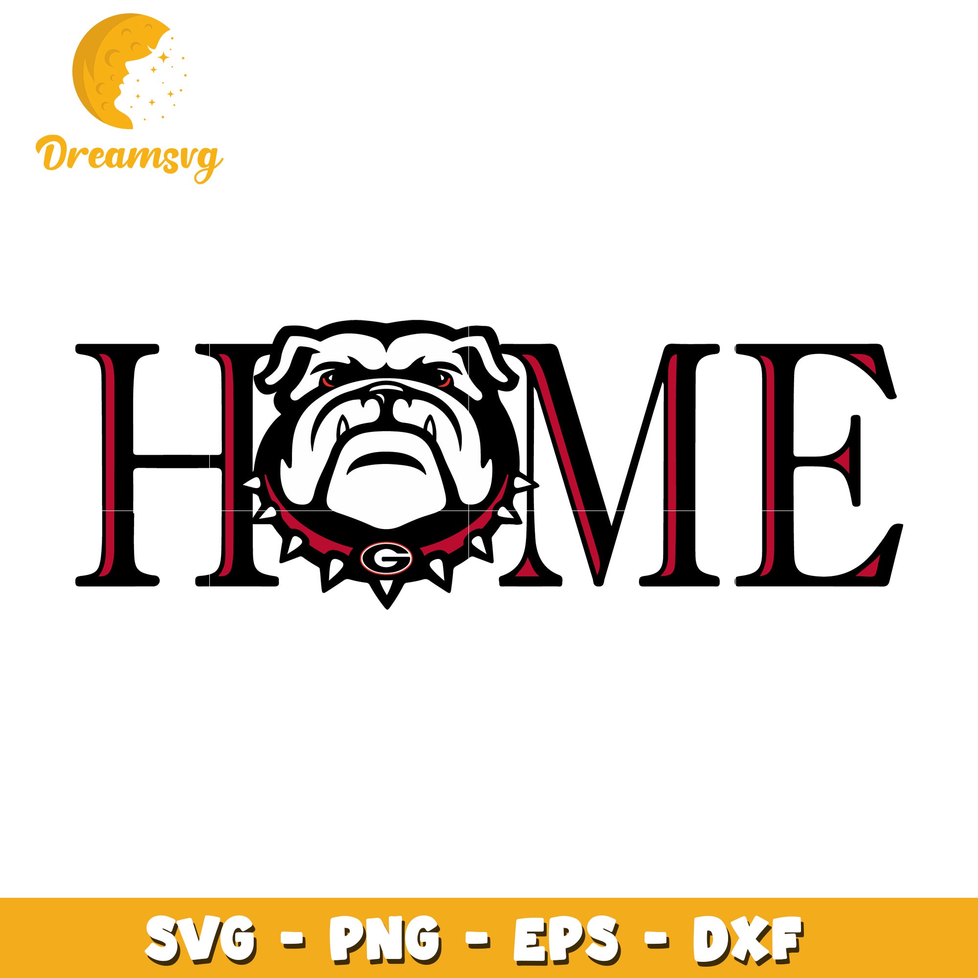 Bulldog Home SVG Cut File – DreamSVG Store