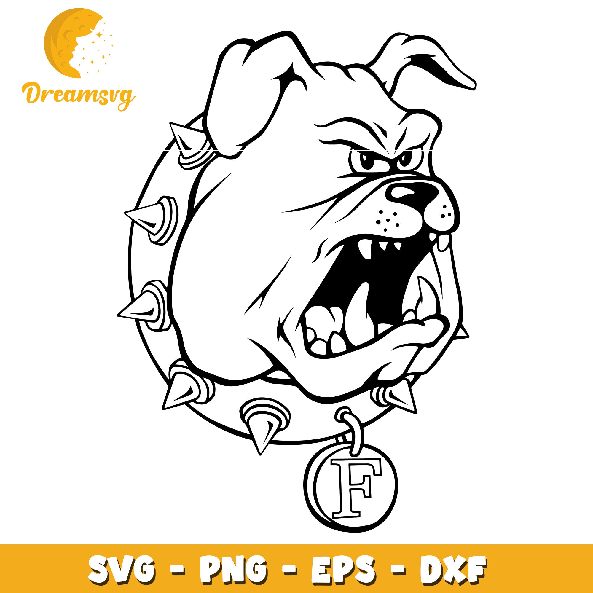 Bulldog SVG PNG EPS DXF Mascot Design – DreamSVG Store