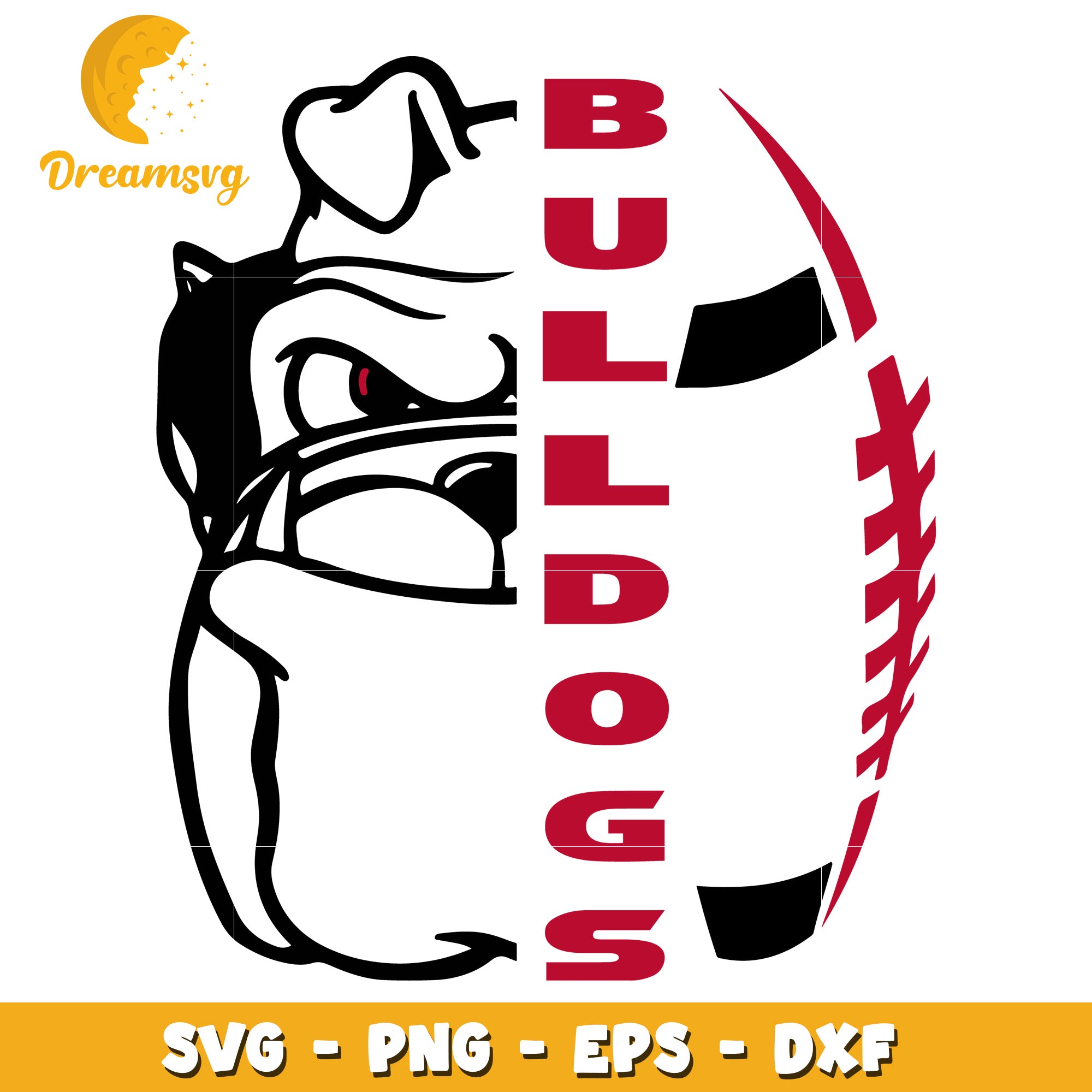 Bulldogs Football SVG PNG EPS DXF Cut File – DreamSVG Store