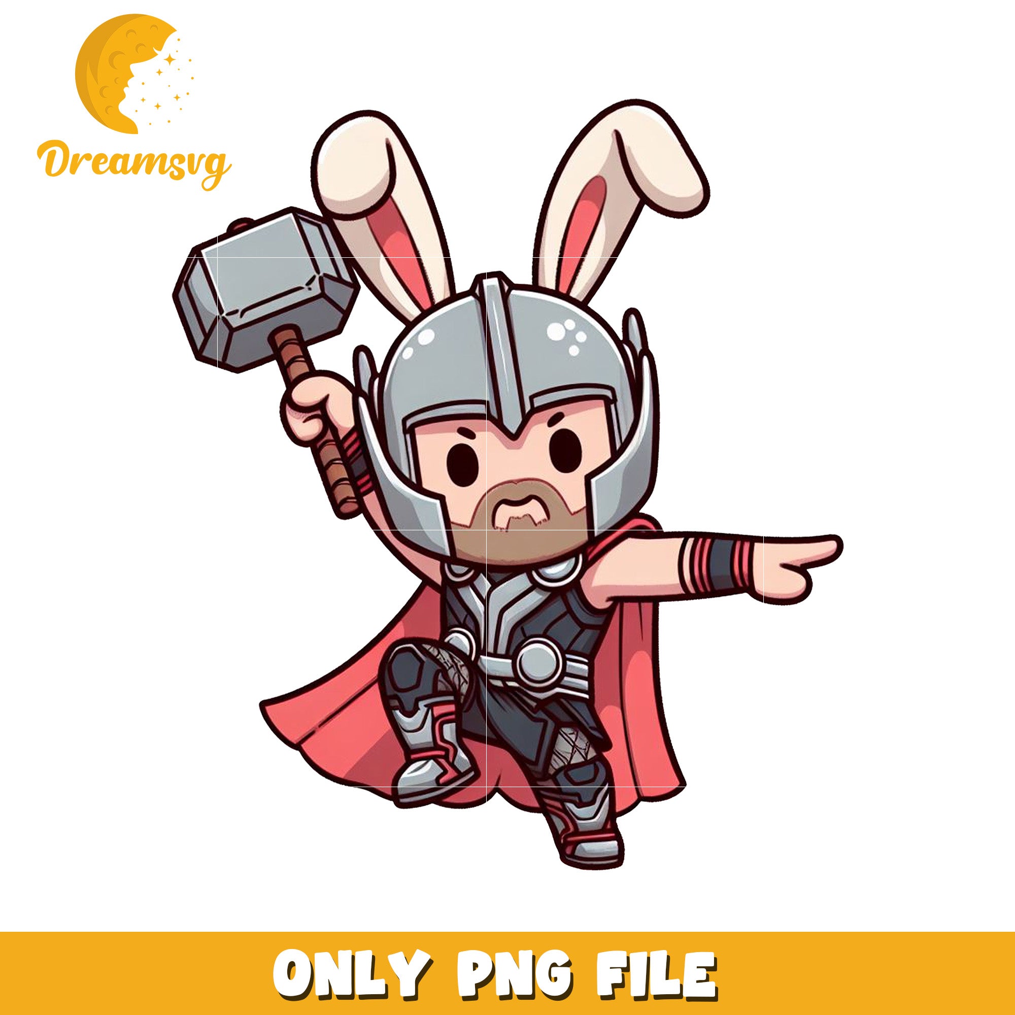 Bunny Thor PNG Clipart – DreamSVG Store