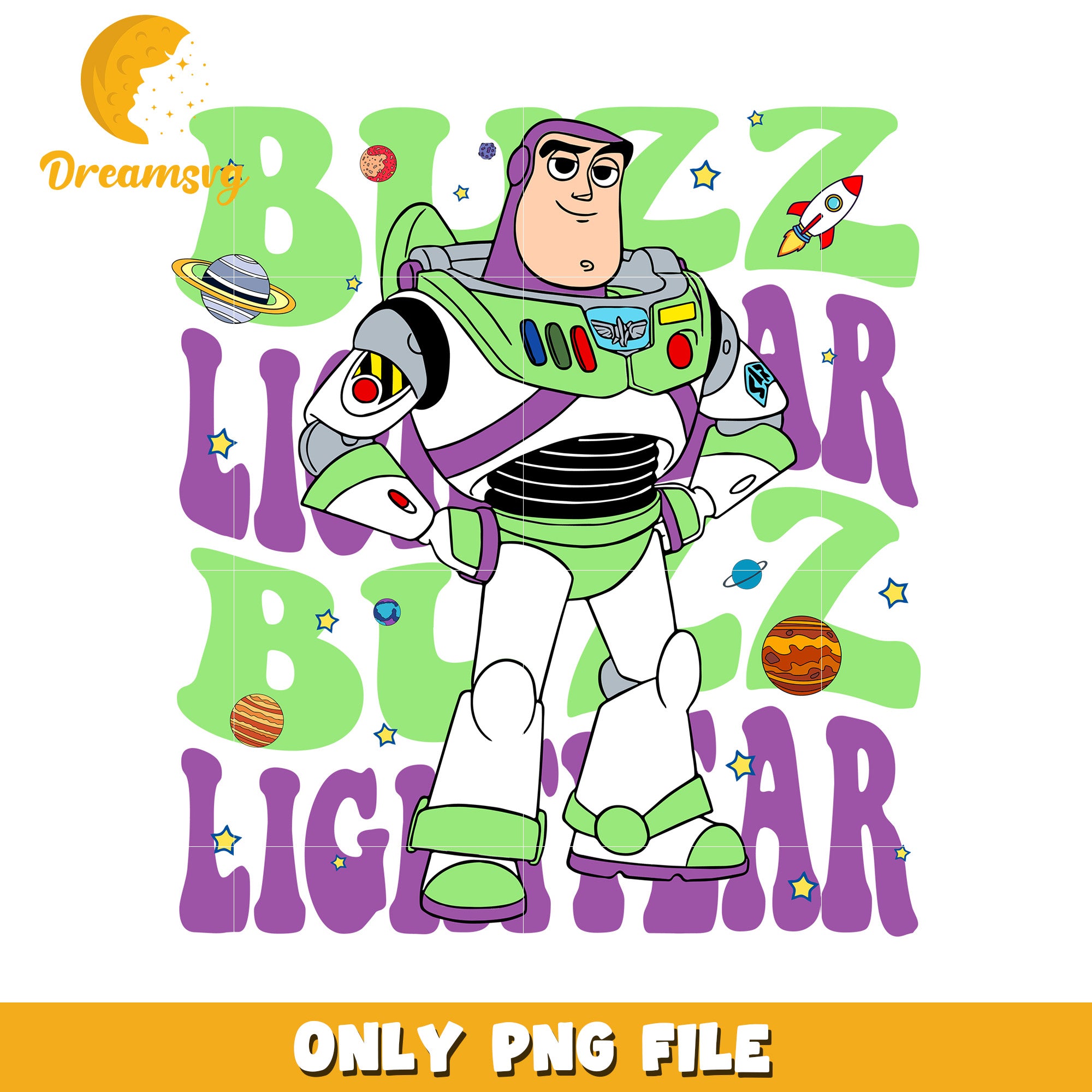 Buzz Lightyear Character Art PNG File for Download – DreamSVG Store