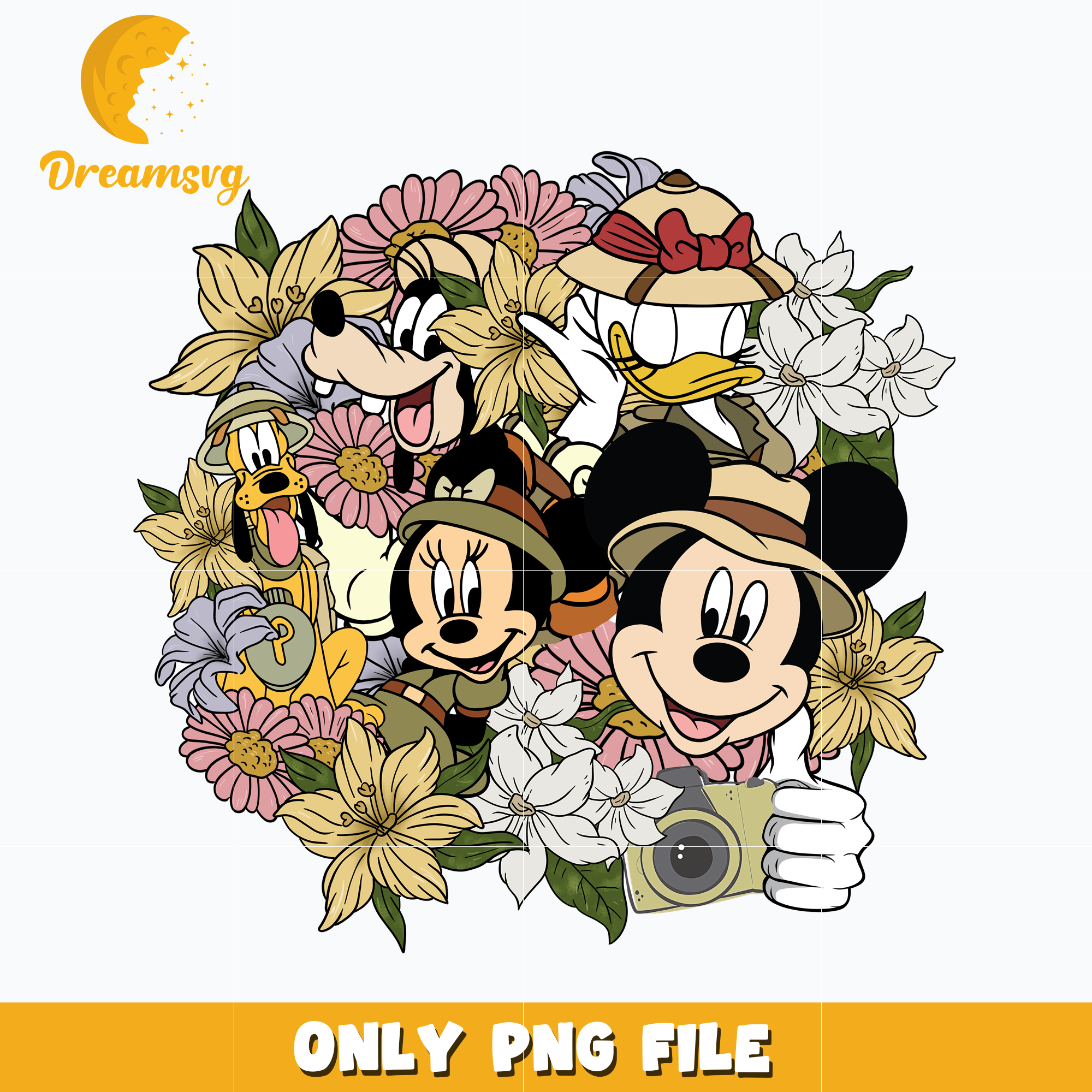 Mickey mouse and friends flower png – DreamSVG Store