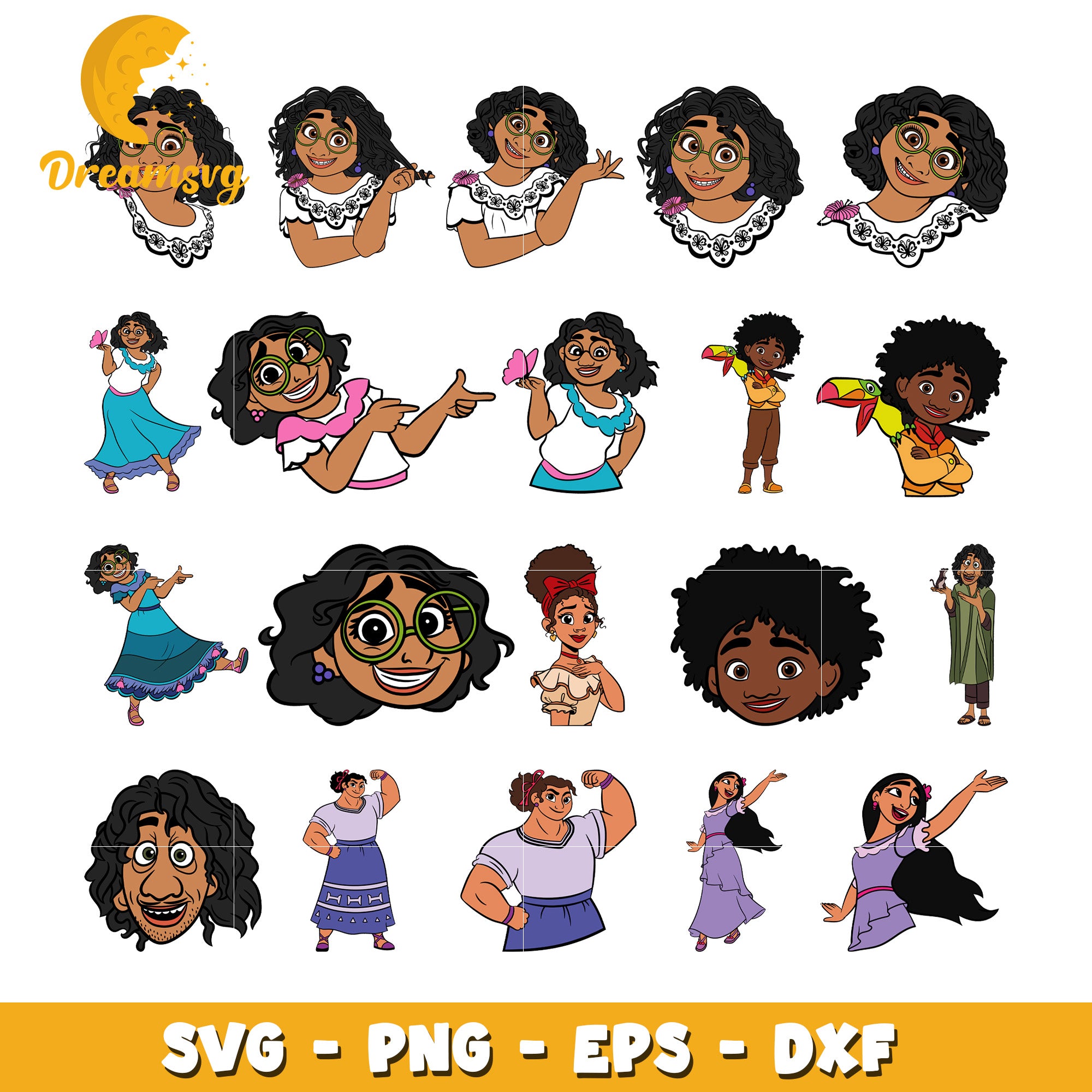 Encanto characters design bundle svg, encanto characters svg – DreamSVG ...