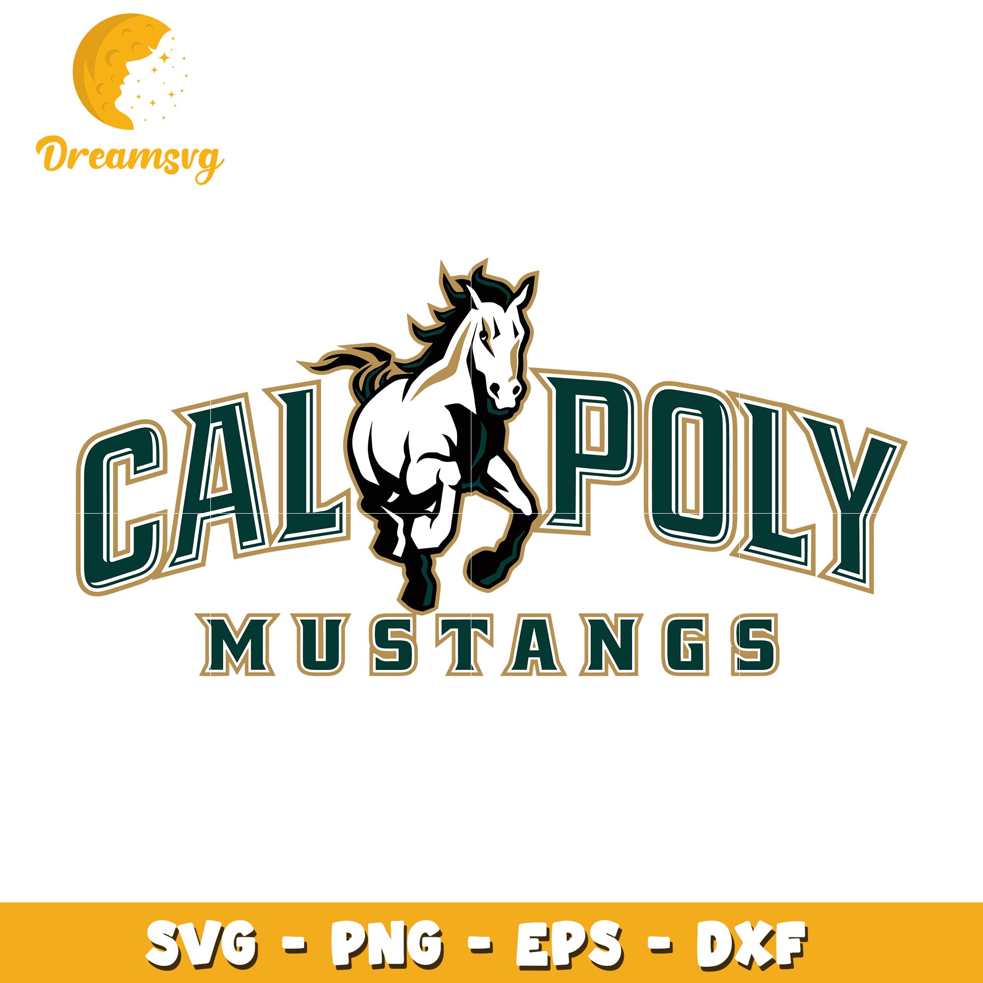 Cal Poly Mustangs Logo SVG Design Digital Download File – DreamSVG Store