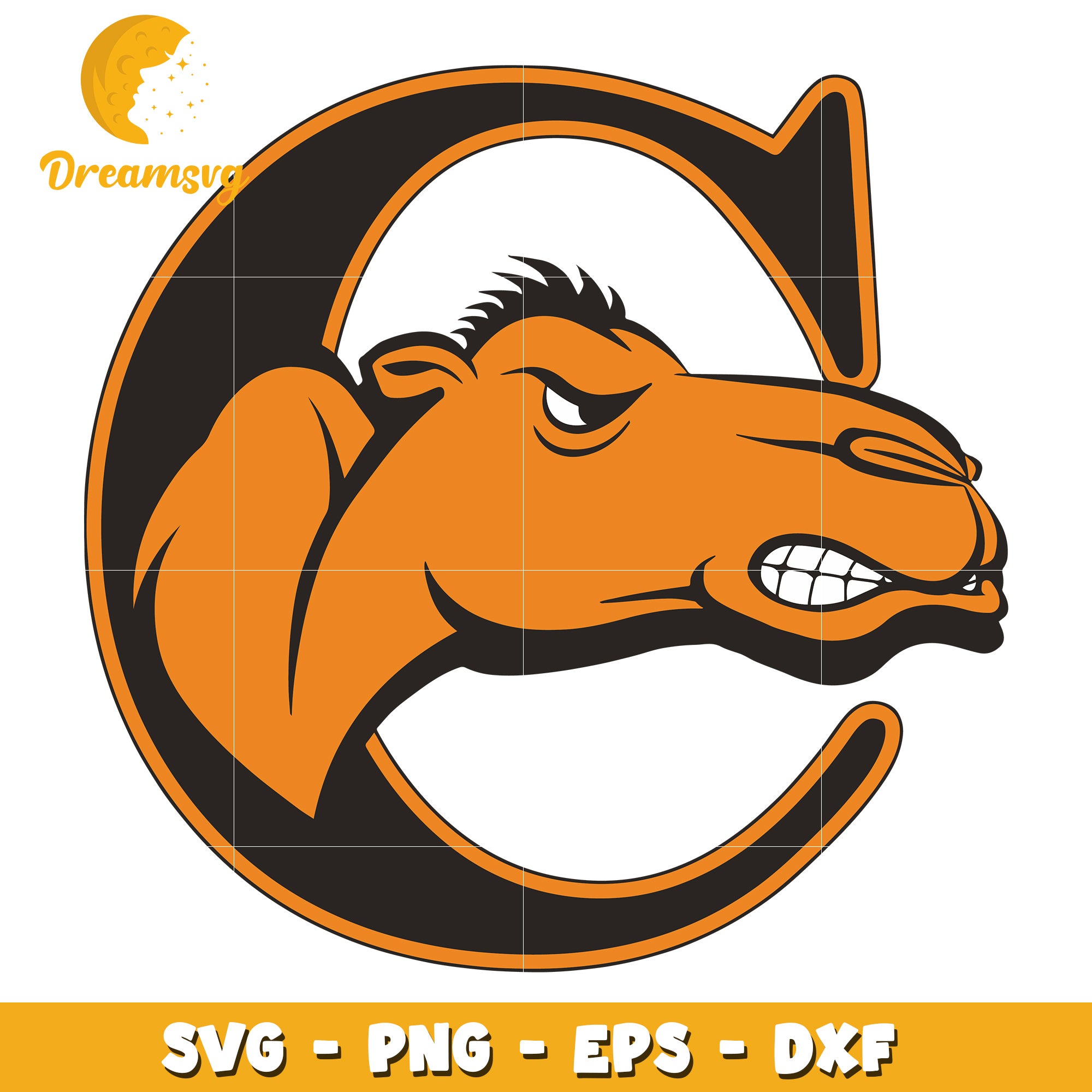 Camel Head Letter C SVG PNG EPS DXF – DreamSVG Store