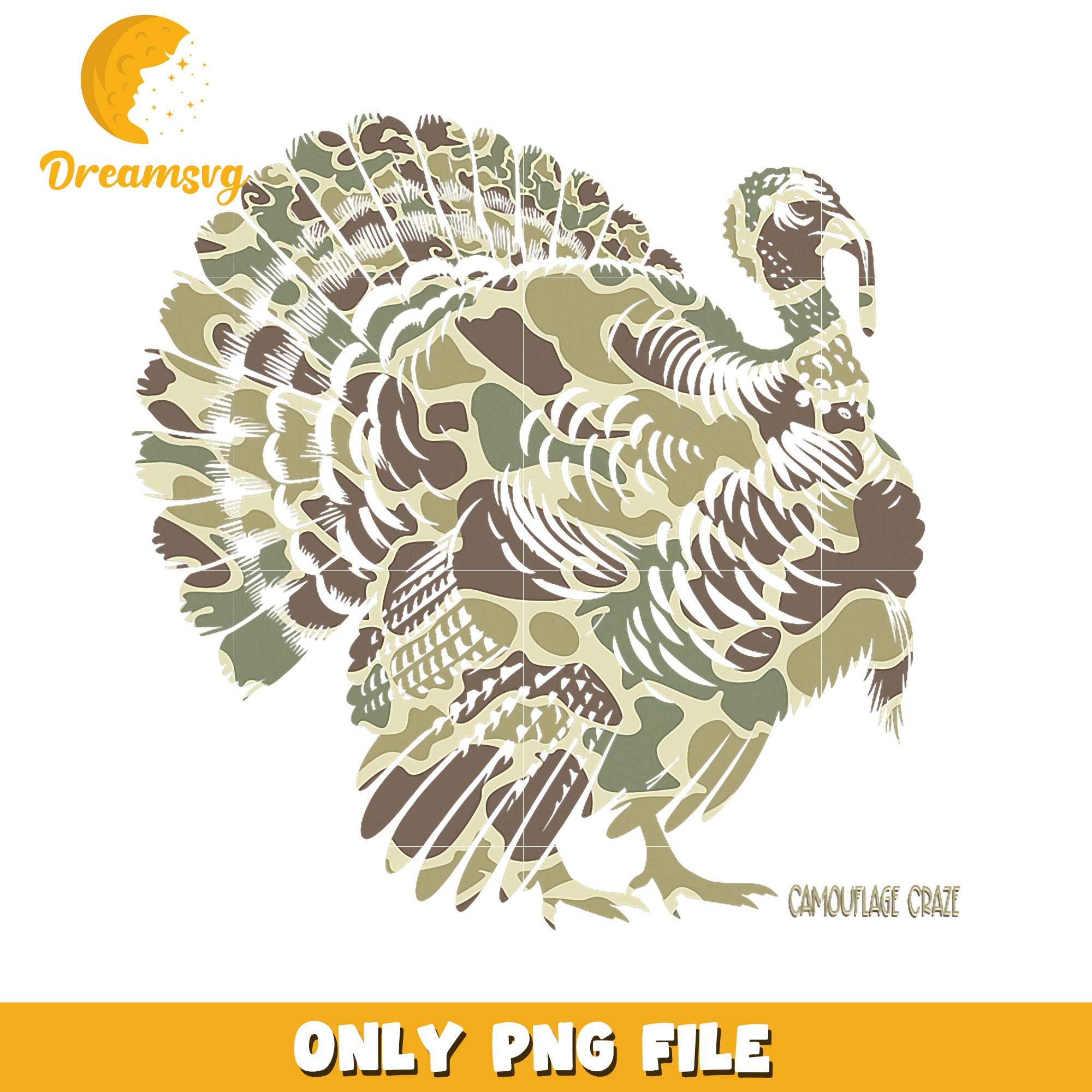 Camouflage Turkey PNG Design – DreamSVG Store