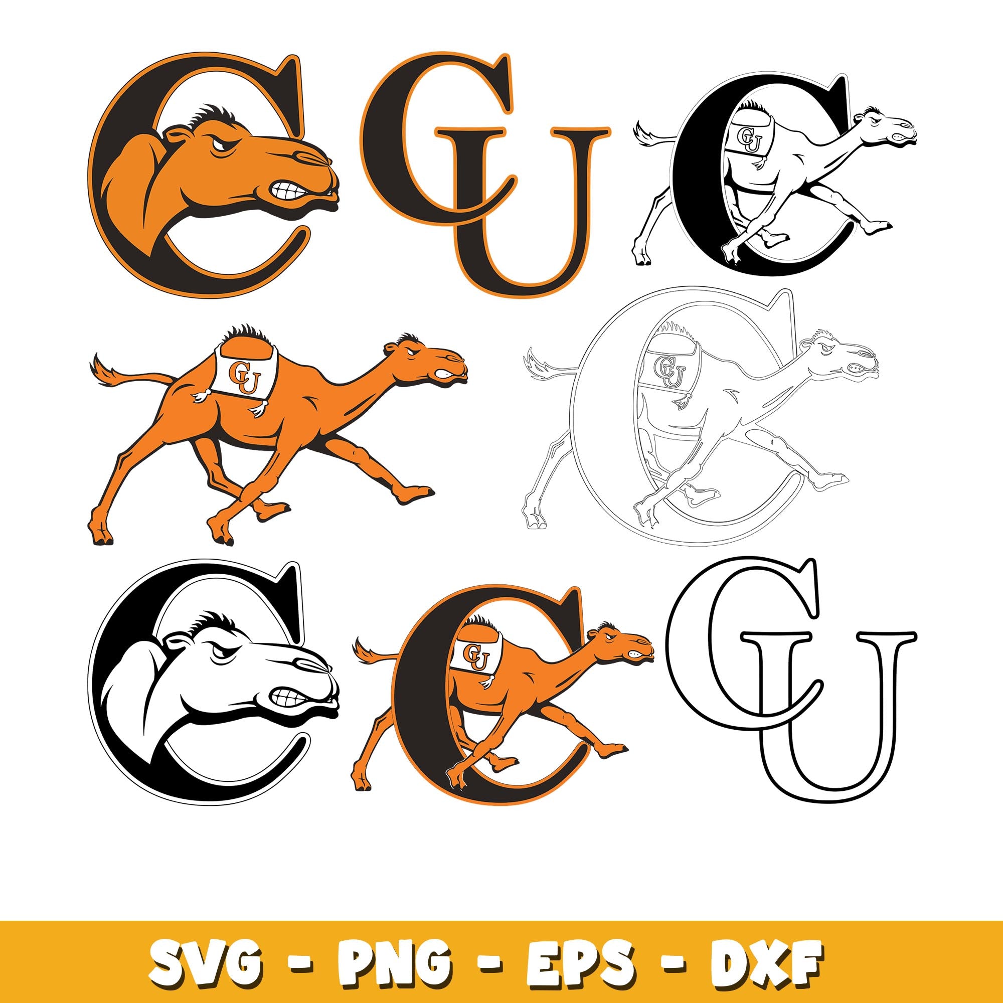 Campbell Fighting Camels Bundle svg, Campbell Fighting Camels logo svg ...