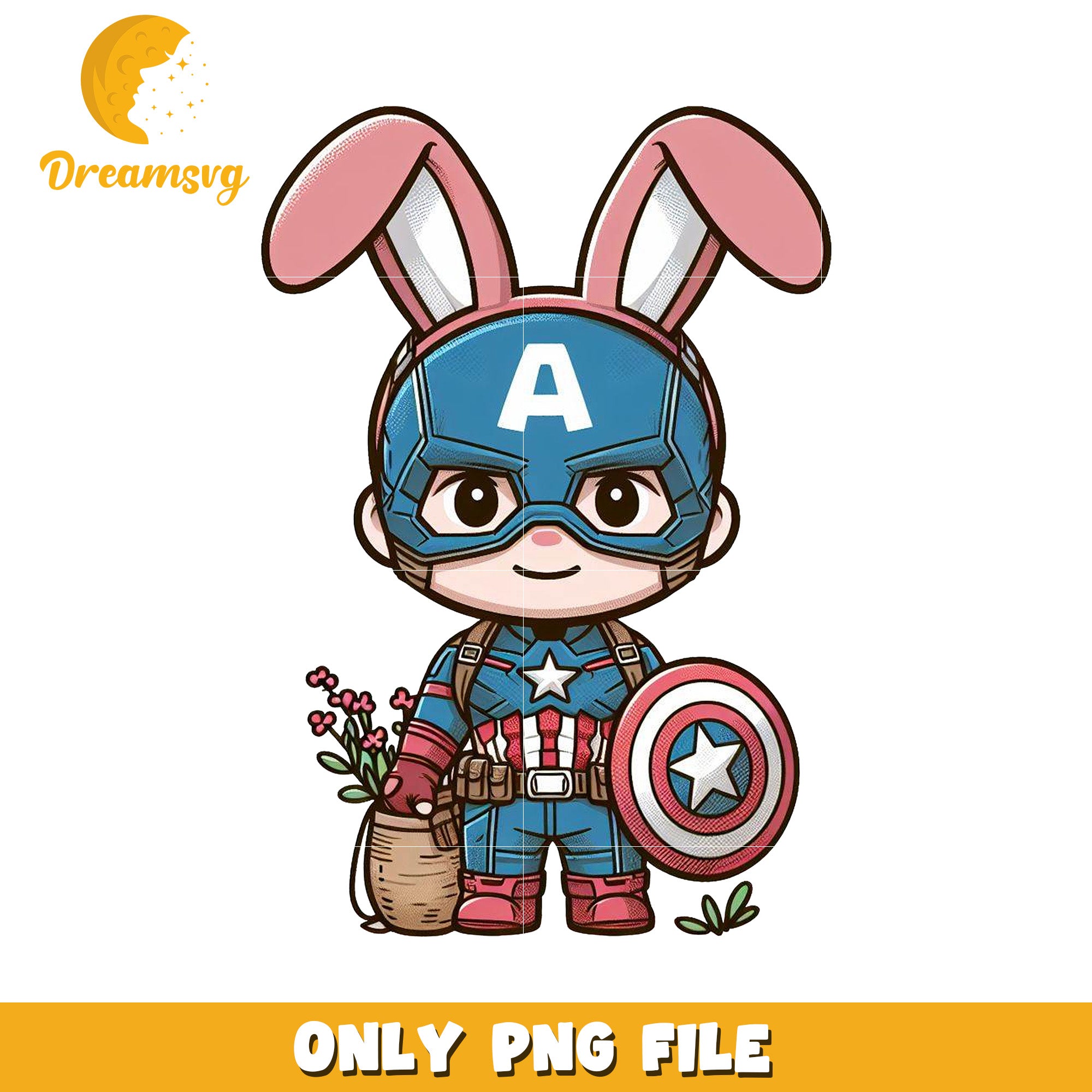 Captain America Easter Bunny PNG – DreamSVG Store